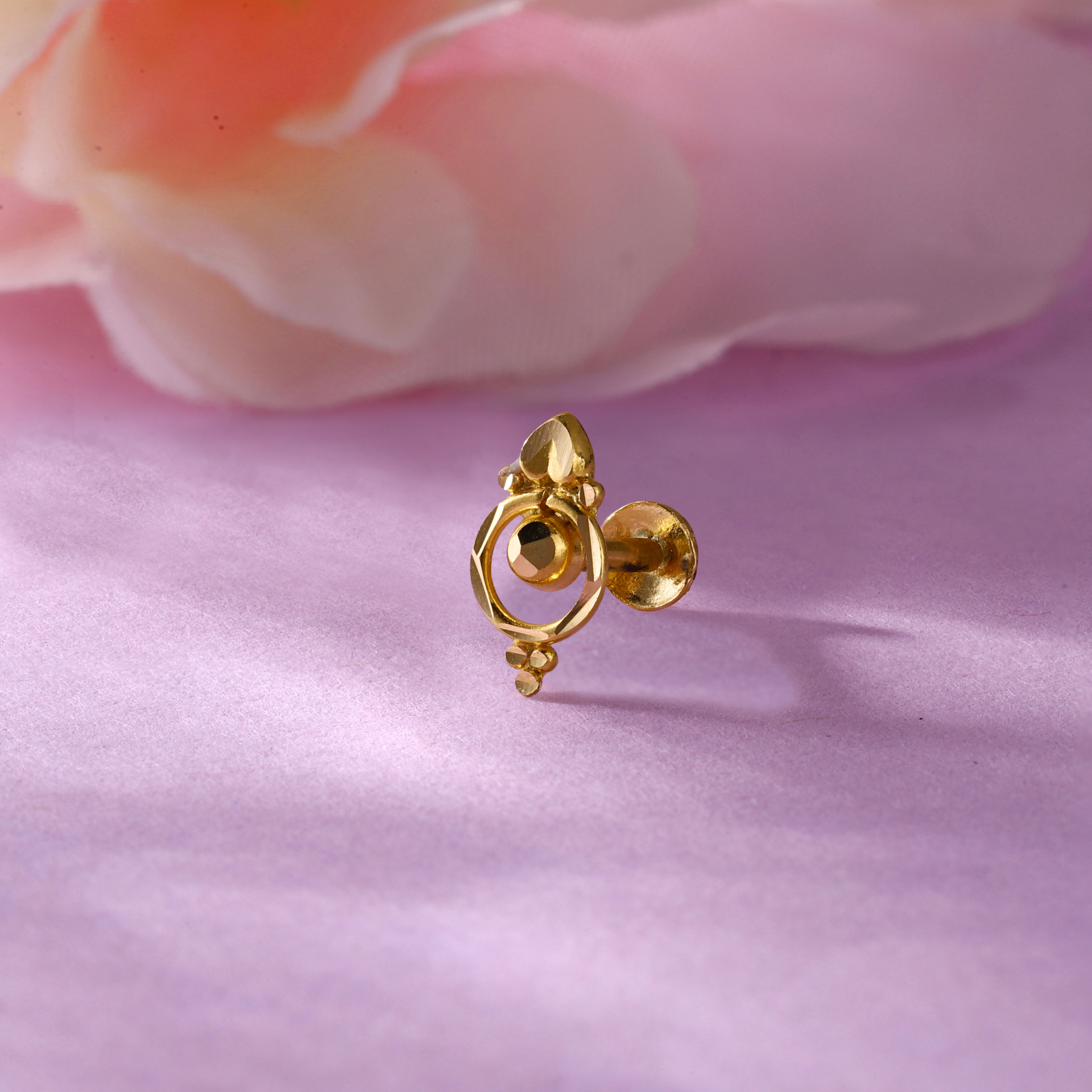 Elegant Gold Nose Pins Online at Best Prices | GRT Jewels