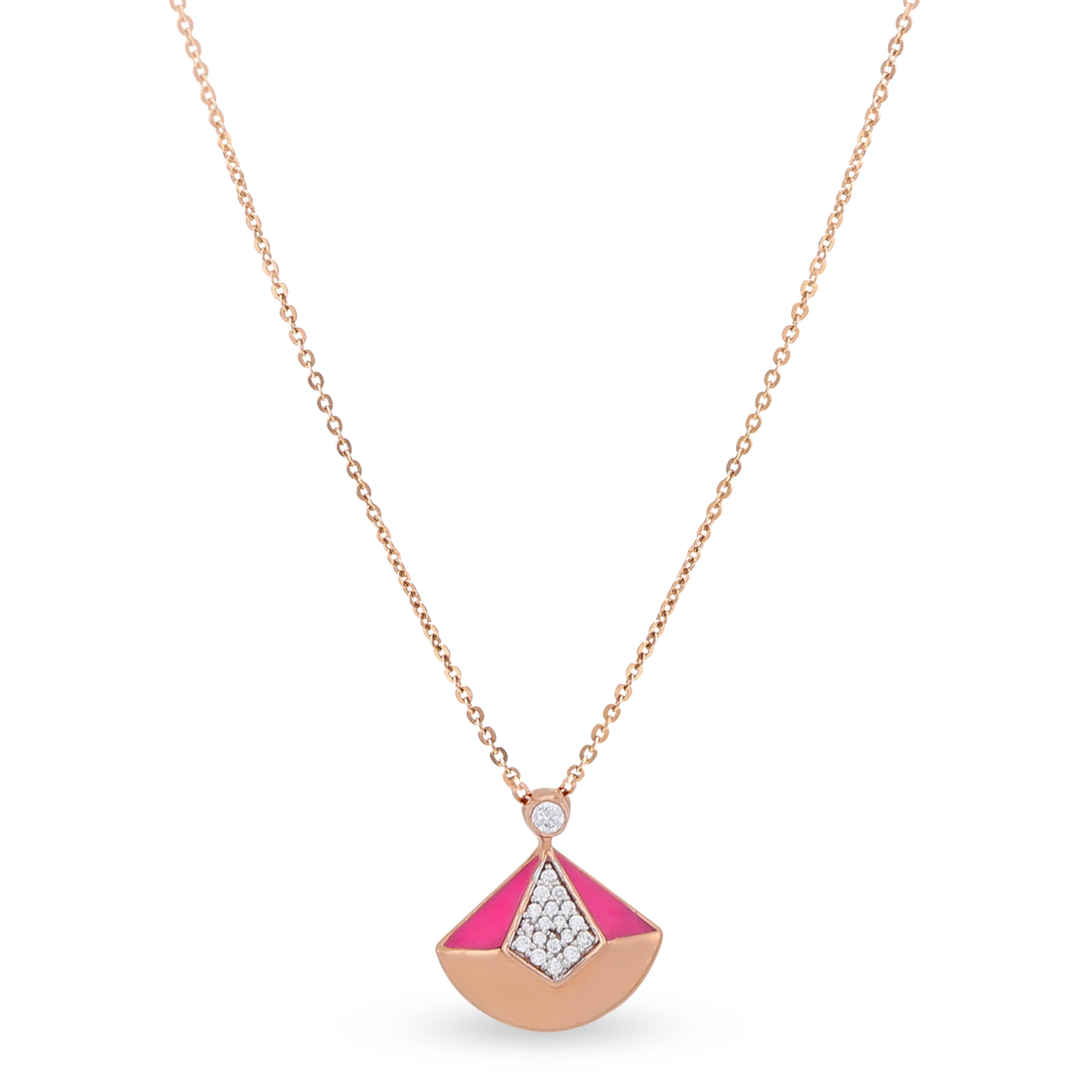 Buy Petite Geometric Enamel Coated 14KT Gold Necklace - Thea Collection ...