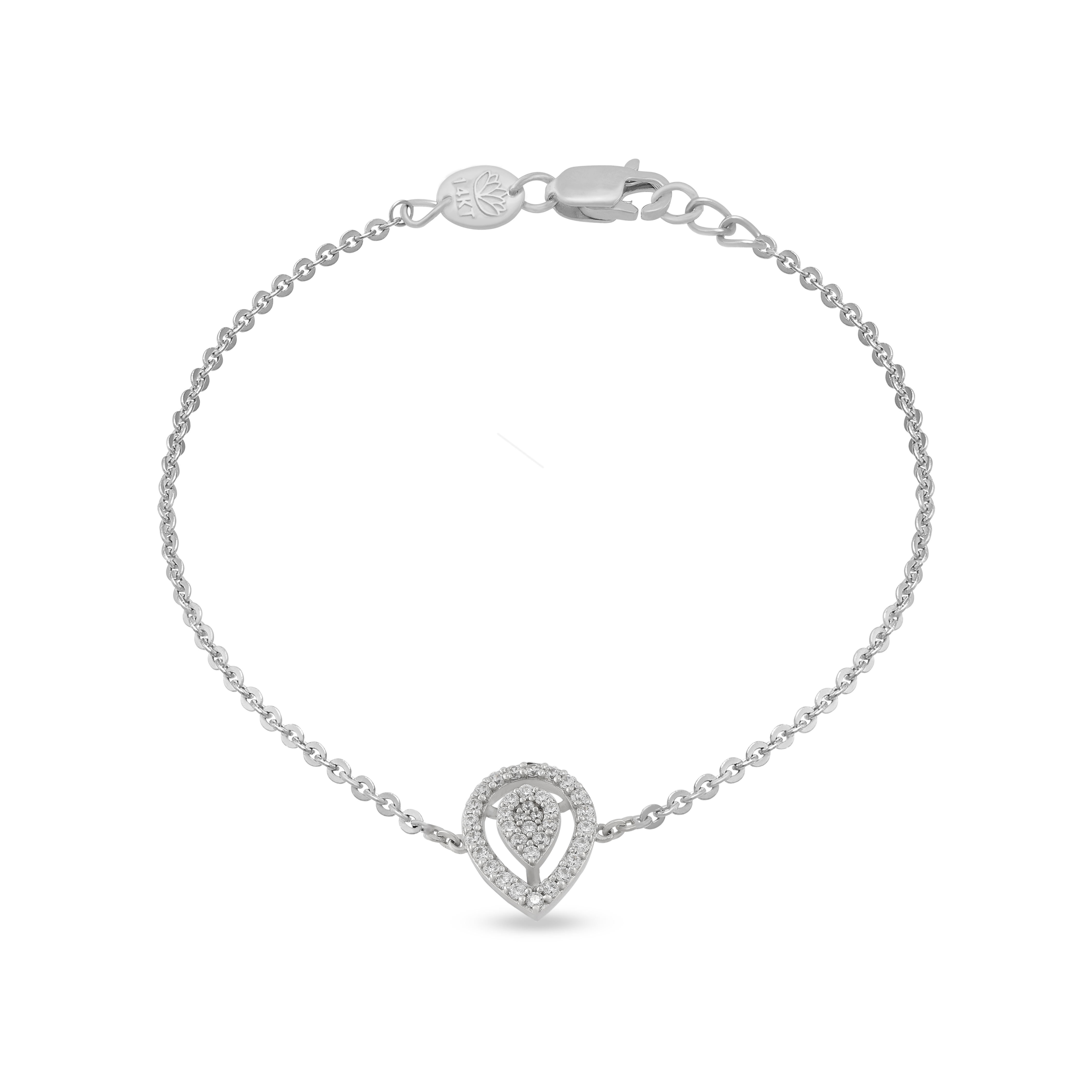 Buy Ebullient Pear Drop Pattern 14KT Gold Bracelet - Thea Collection ...