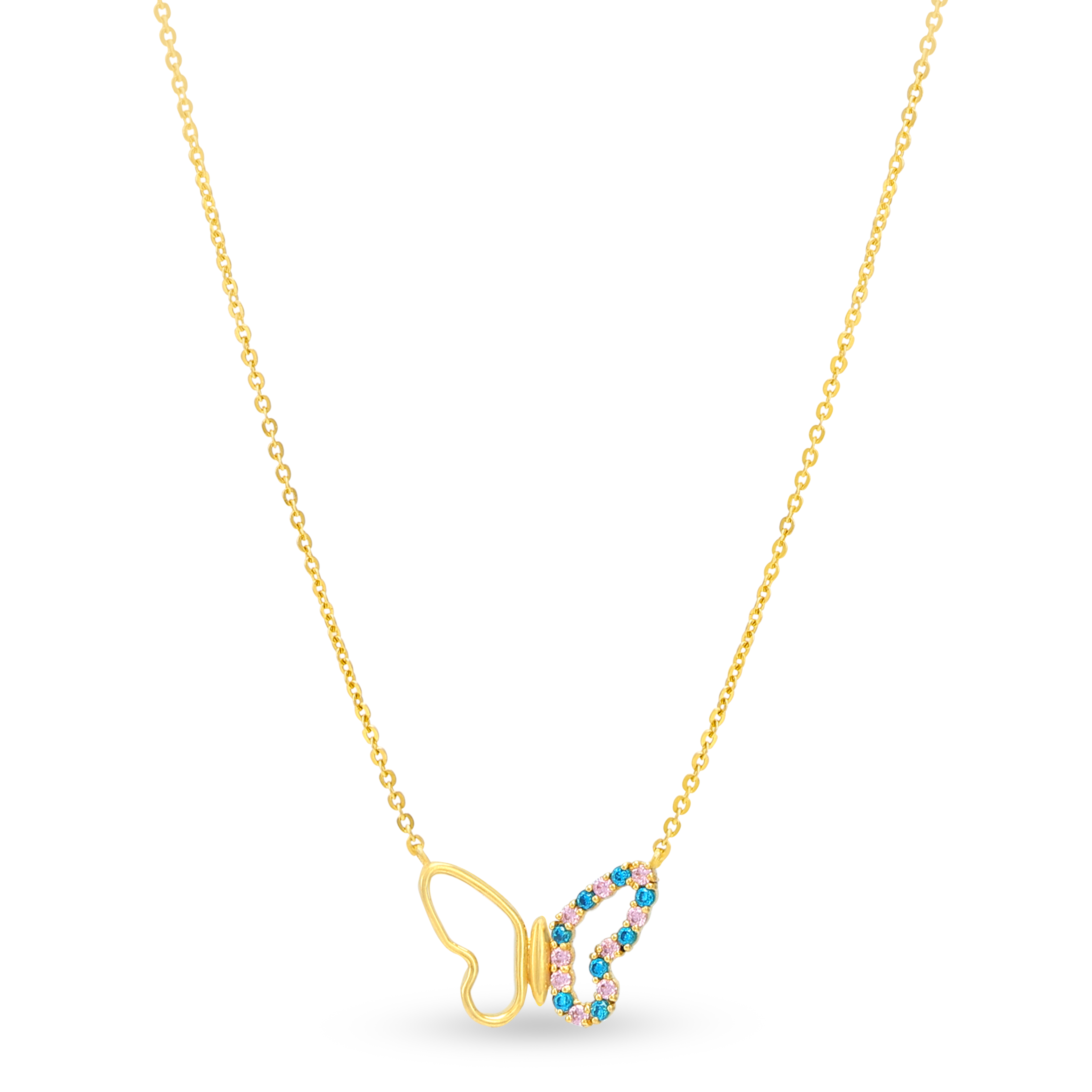 Buy Imperial Butterfly Design 14KT Gold Necklace - Thea Collection |GRT ...