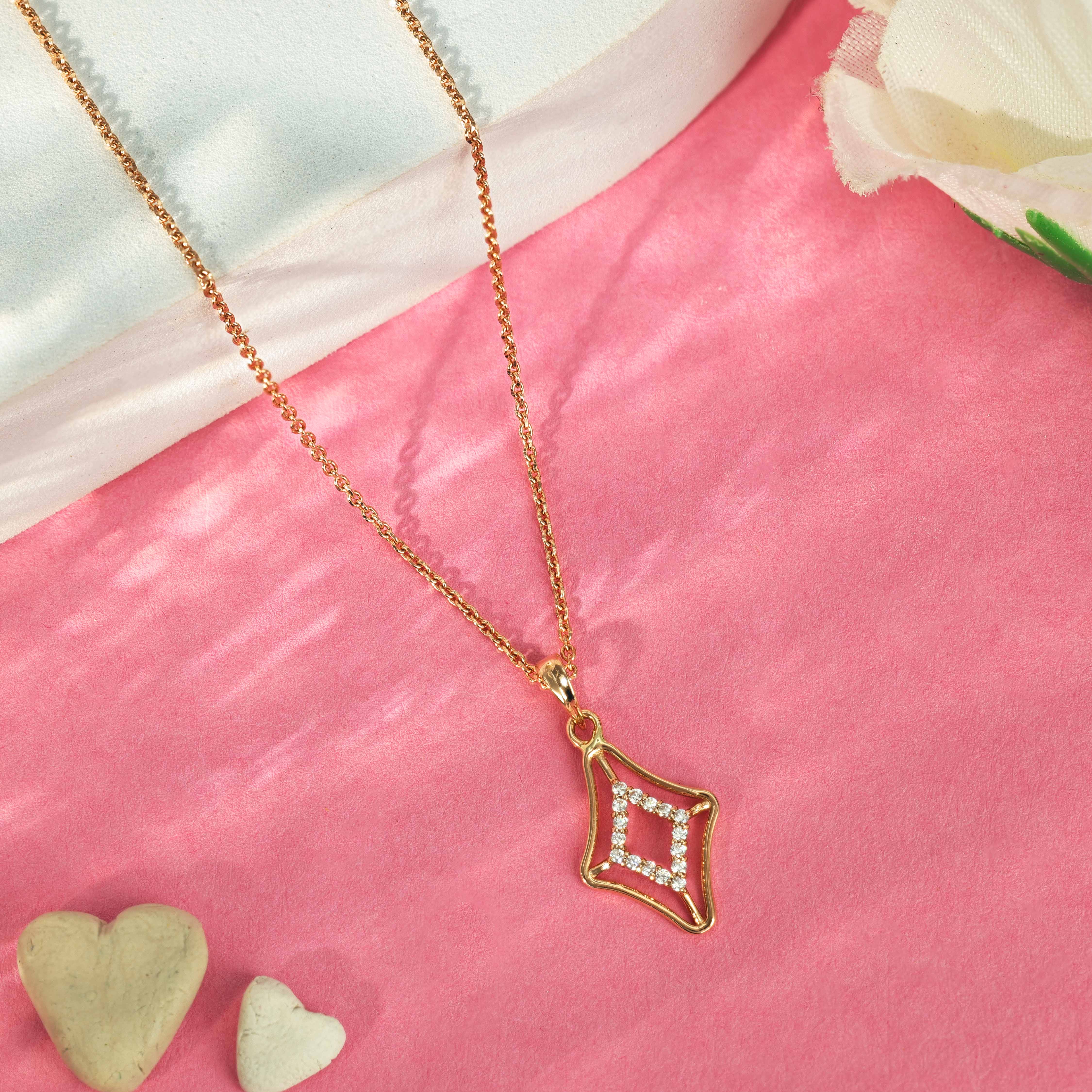 Buy Lustrous Lightyear Drop Gold Pendant | GRT Jewellers