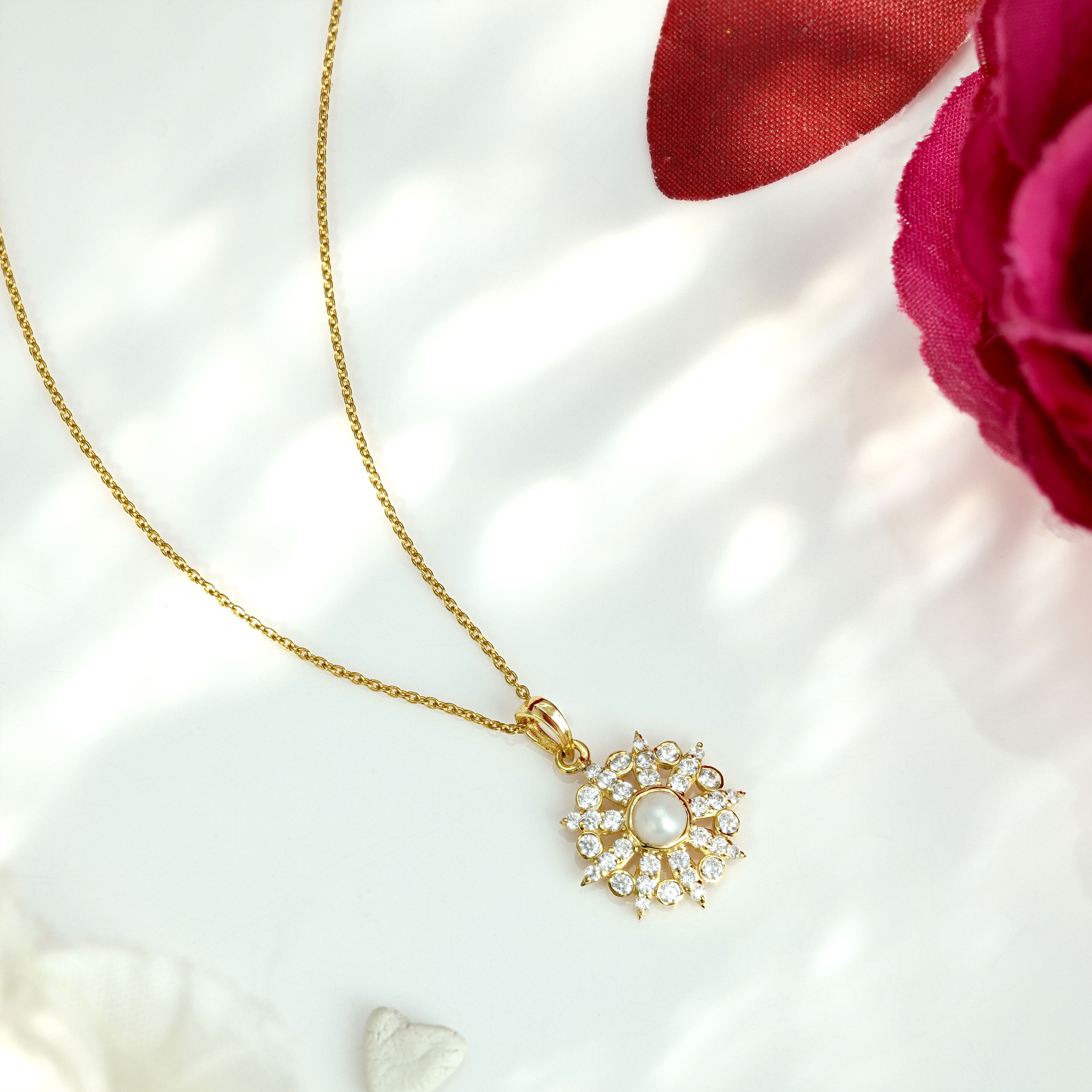 Buy Opulent Bloom Gold Pendant | GRT Jewellers