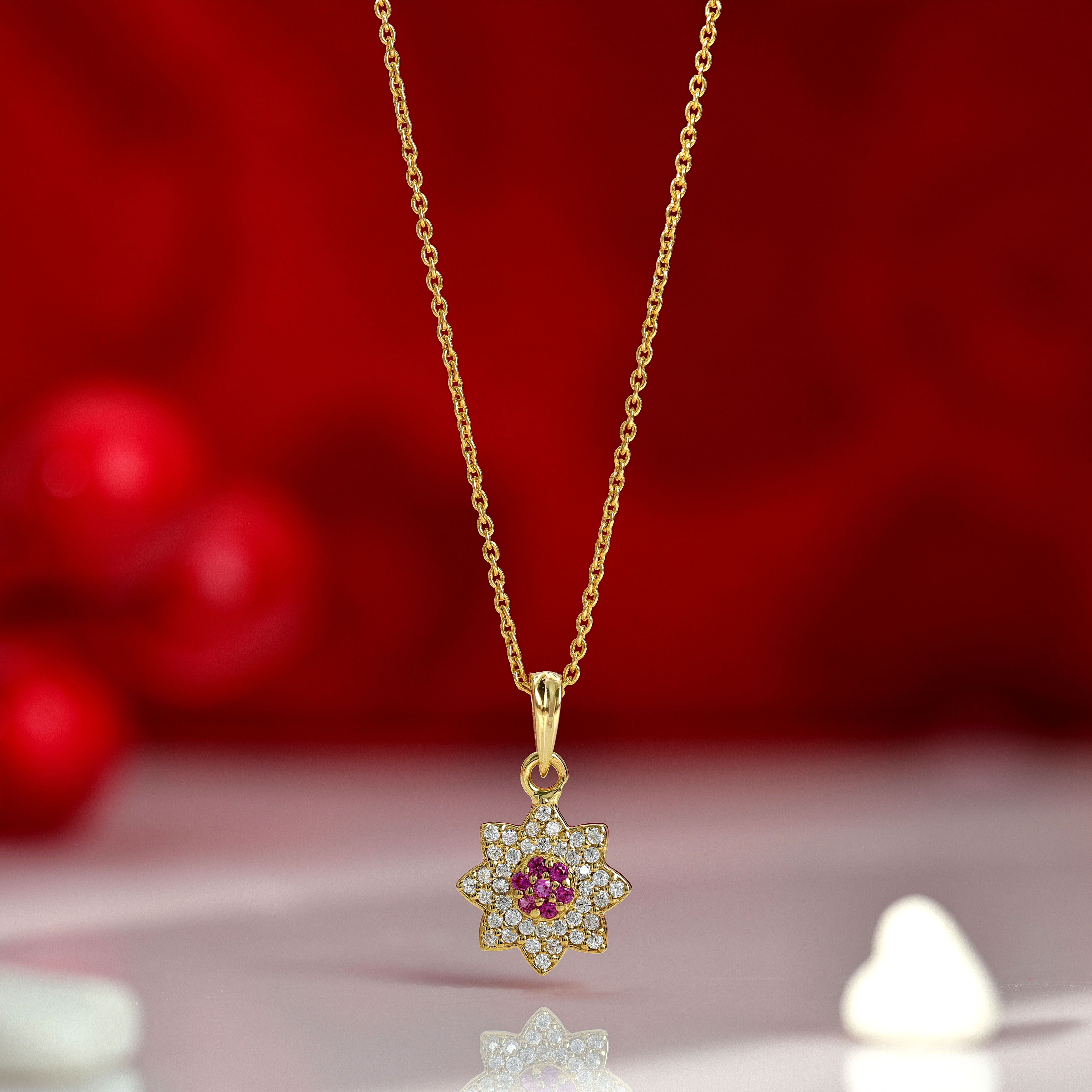 Buy Delicate Daisy Gold Pendant | GRT Jewellers