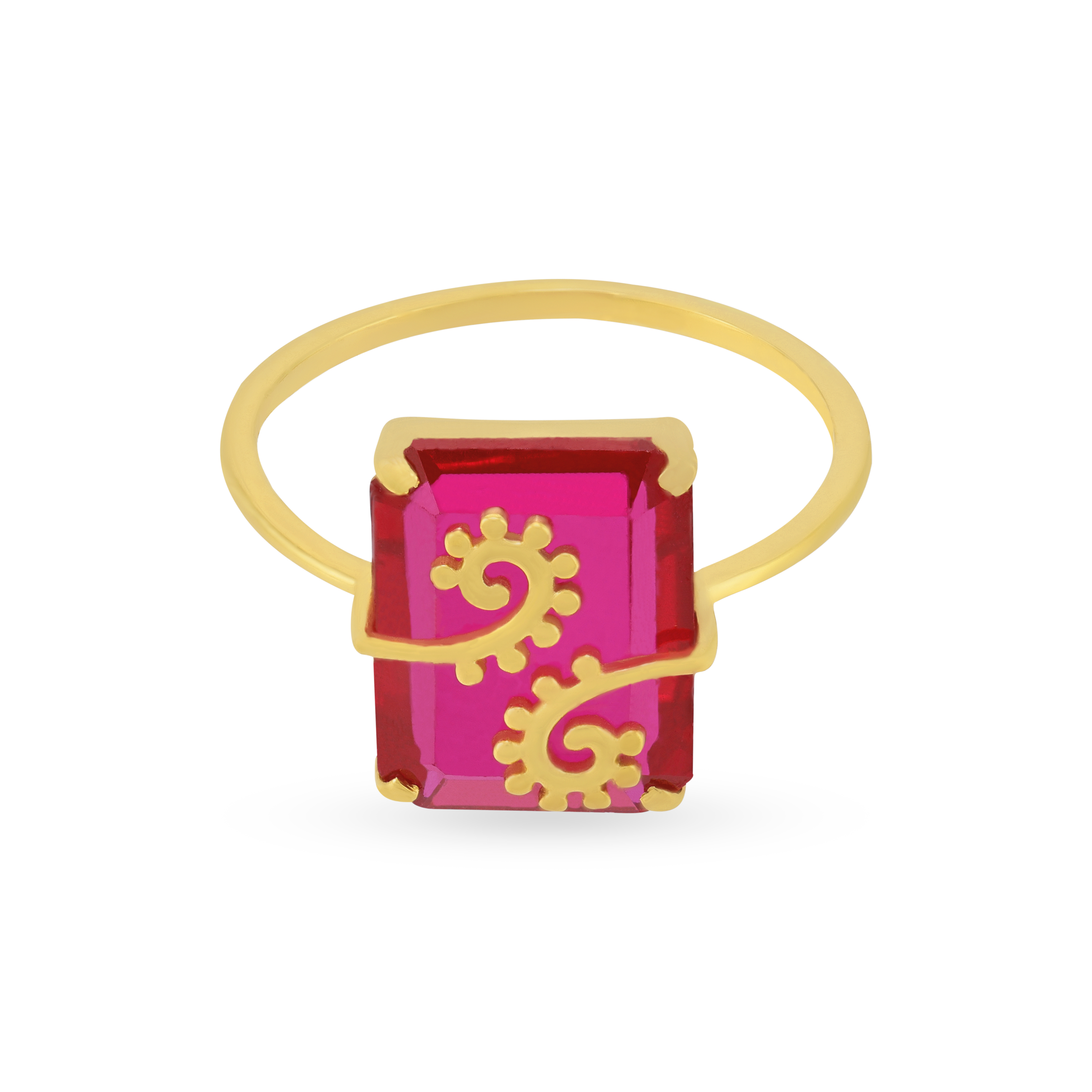 Buy Delicate Scrollwork patterns Gold Ring |GRT Jewellers