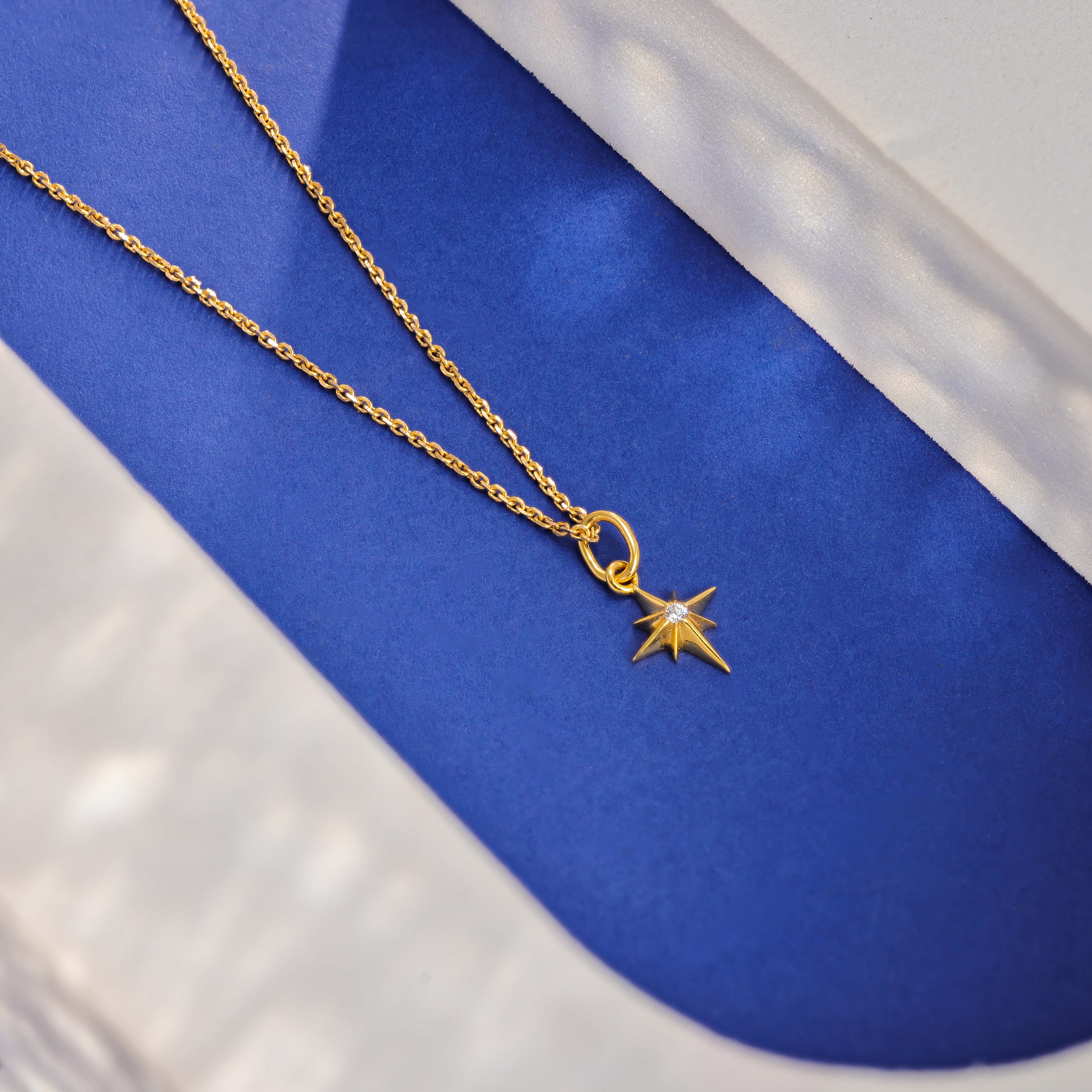 Buy Radiant Gold Star Charm Pendant | GRT Jewellers