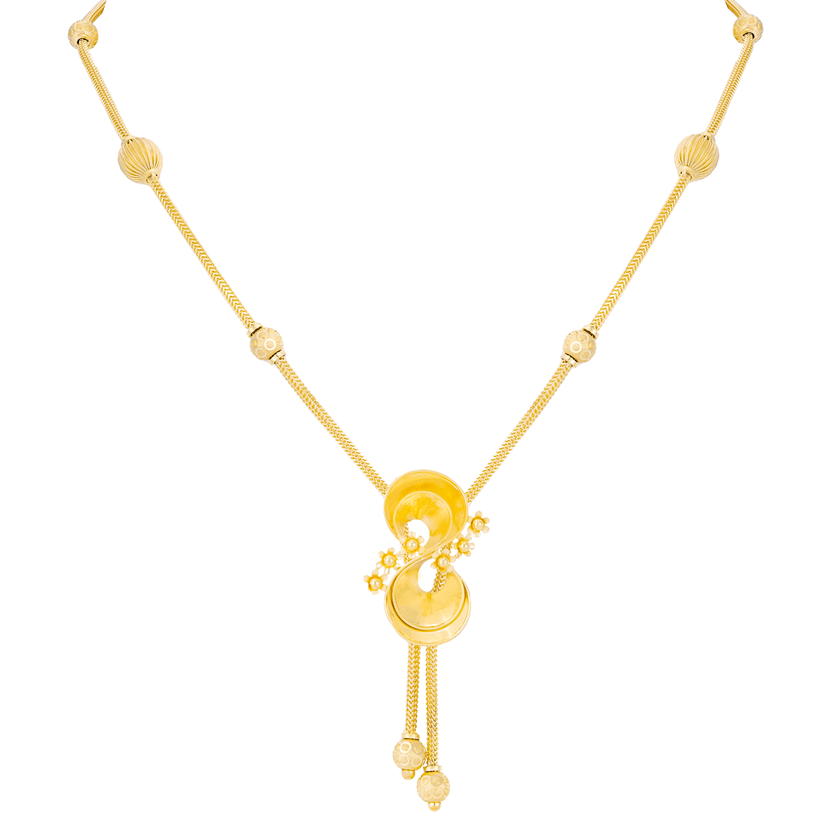 Buy Pretty Floral Infinity Design Gold Necklaces |GRT Jewellers
