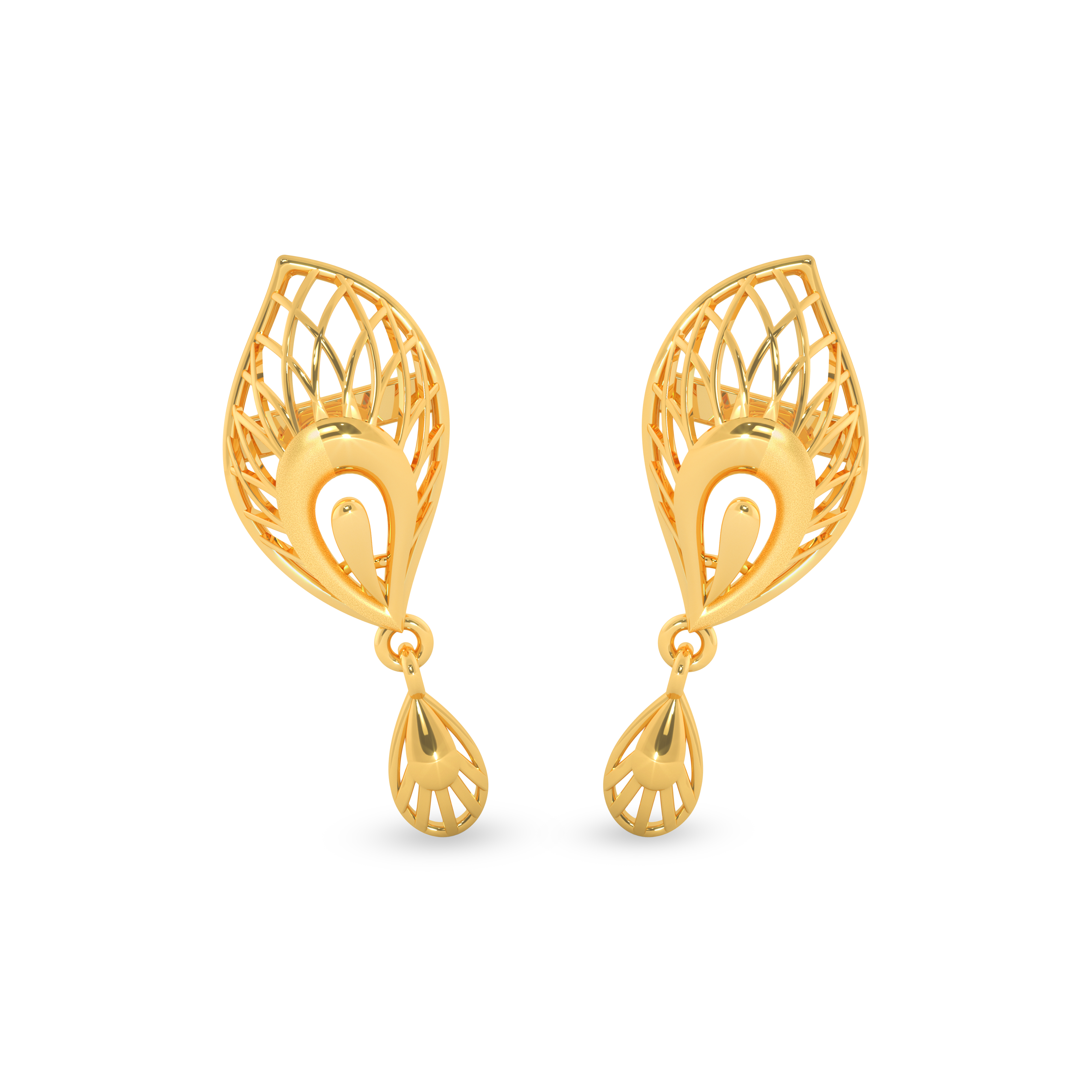 Fancy Drops Gold Earrings