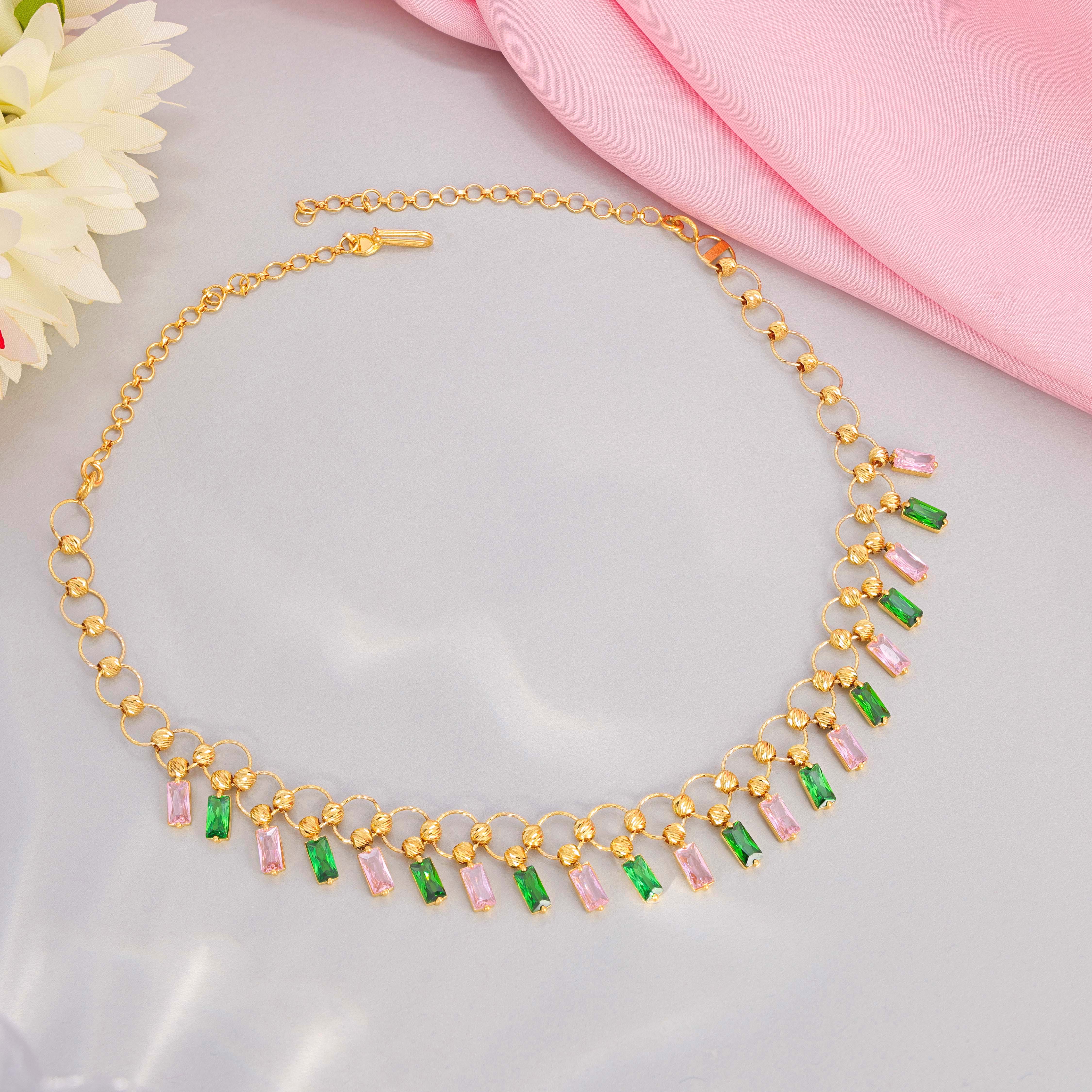 Buy Serene Elegance Gold Necklace | GRT Jewellers