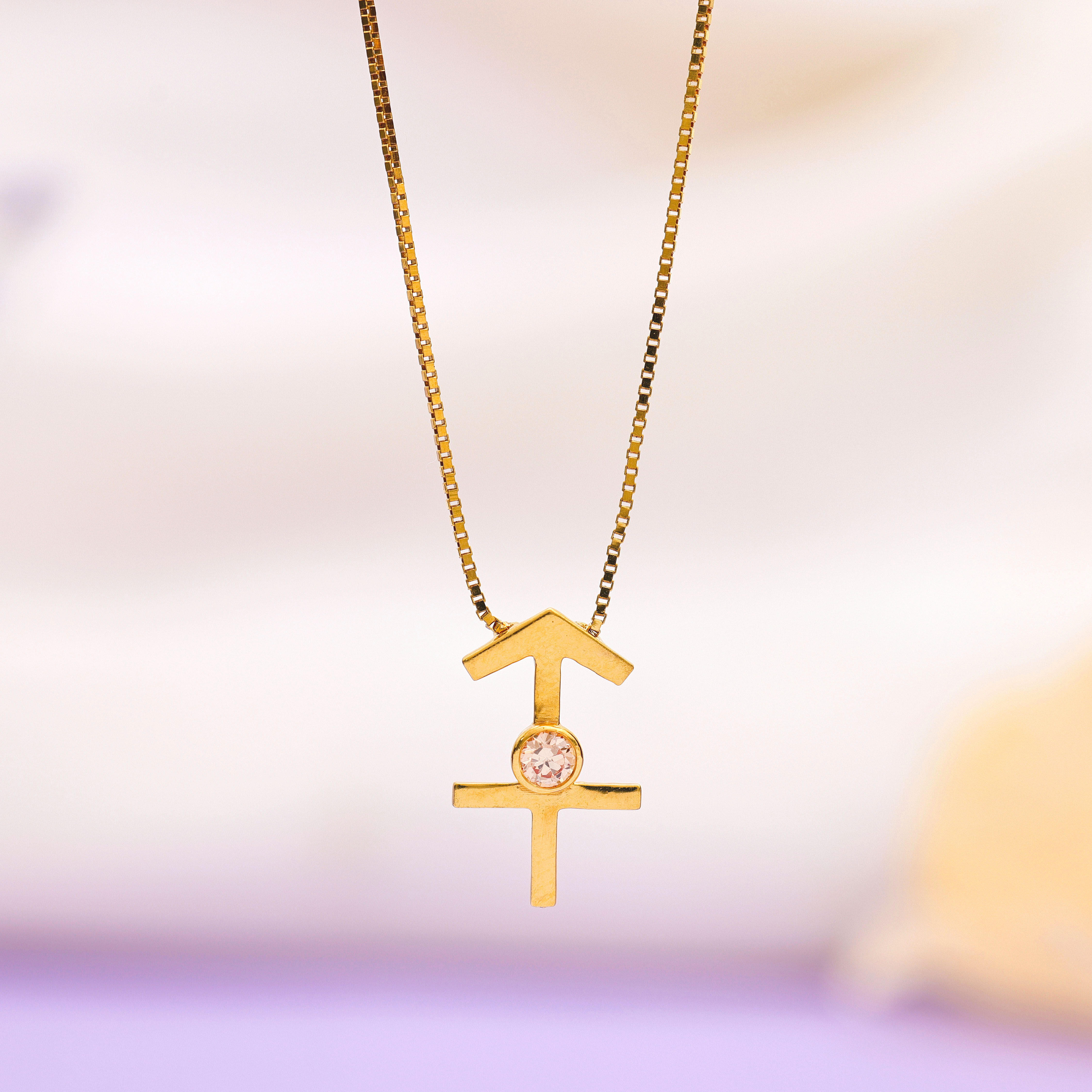 Buy Sagittarius Star Sign Gold Pendant | GRT Jewellers