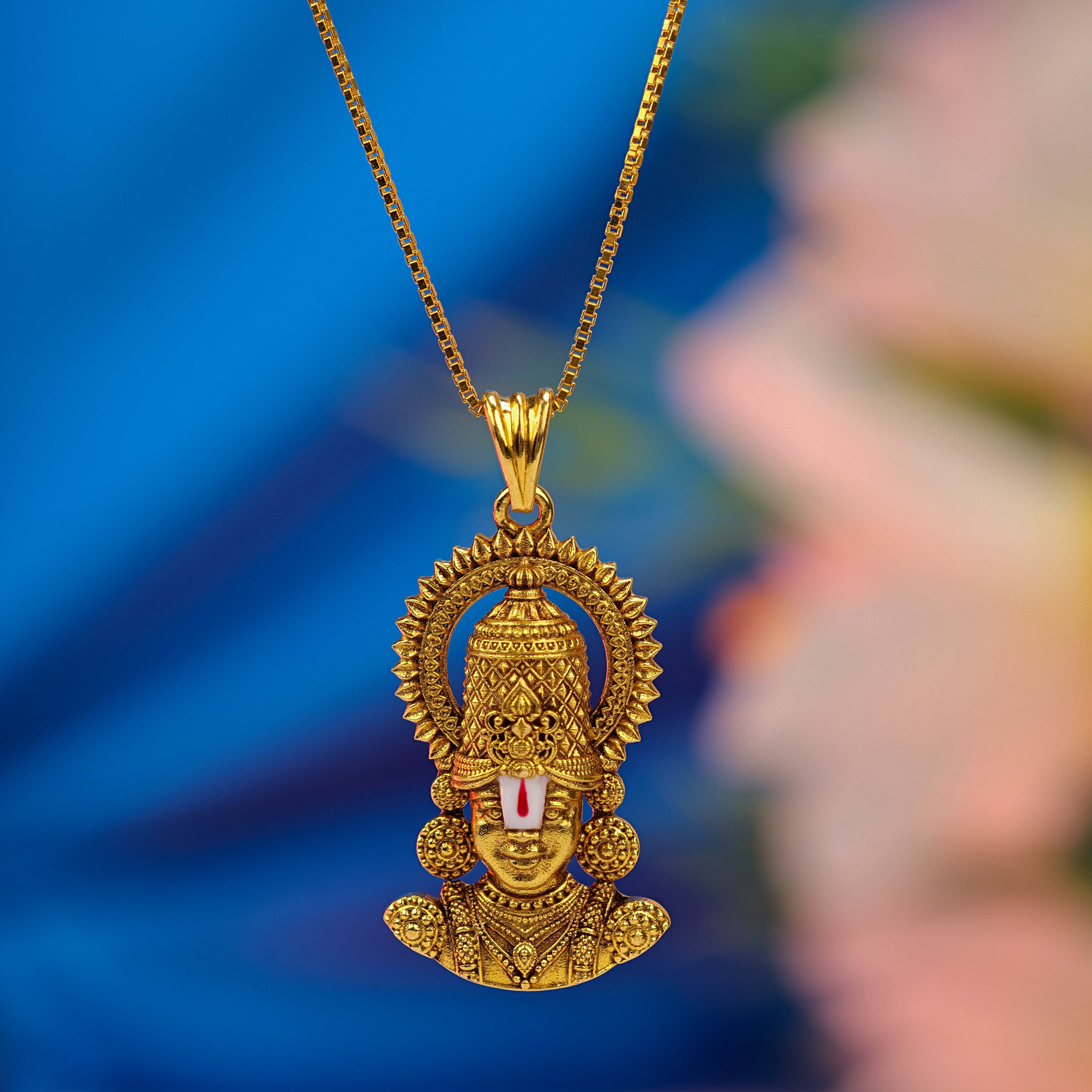 Buy Embrace Divinity Lord Venkateswara Gold Pendant |GRT Jewellers