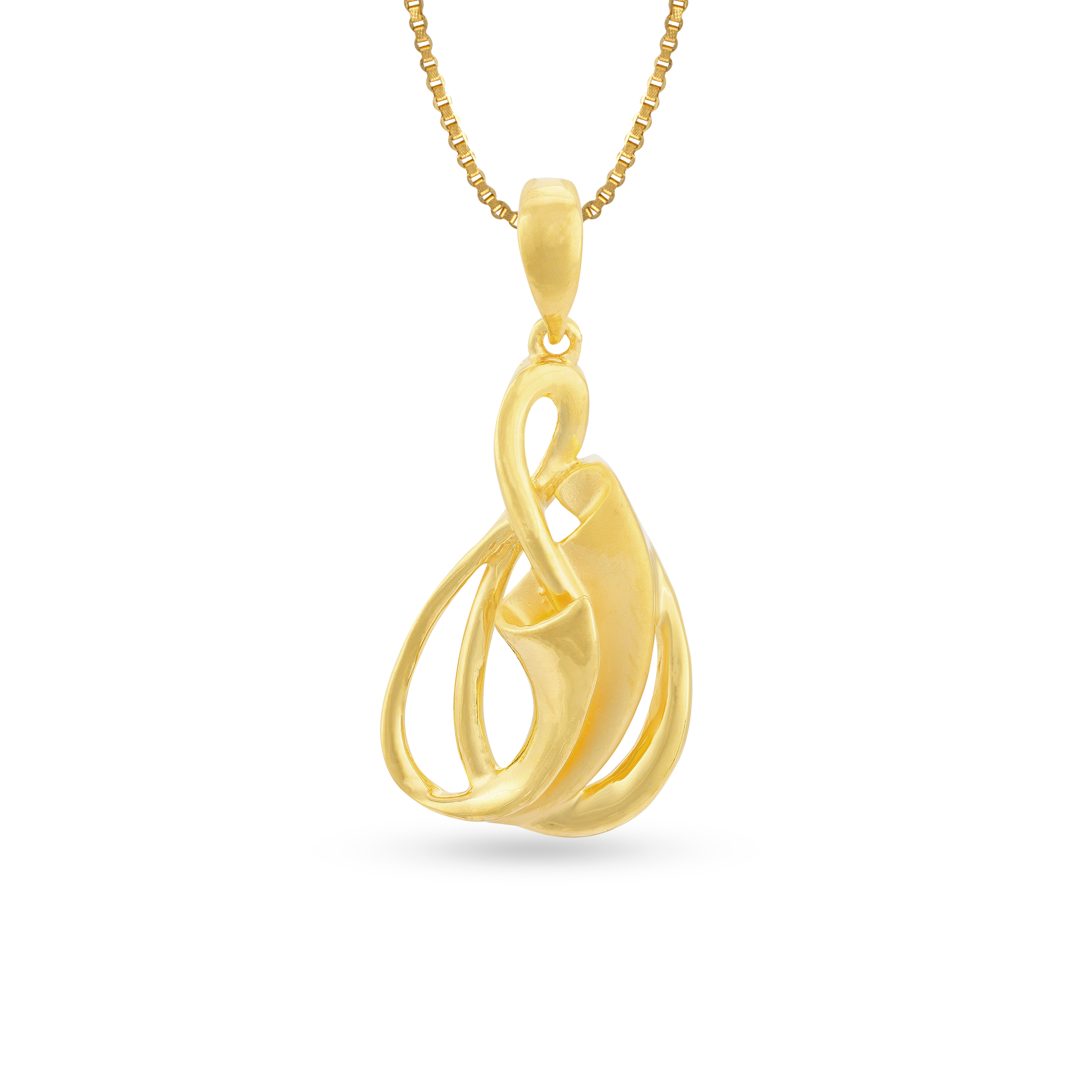 Buy Angelic Inverted Tulip Gold Pendants |GRT Jewellers