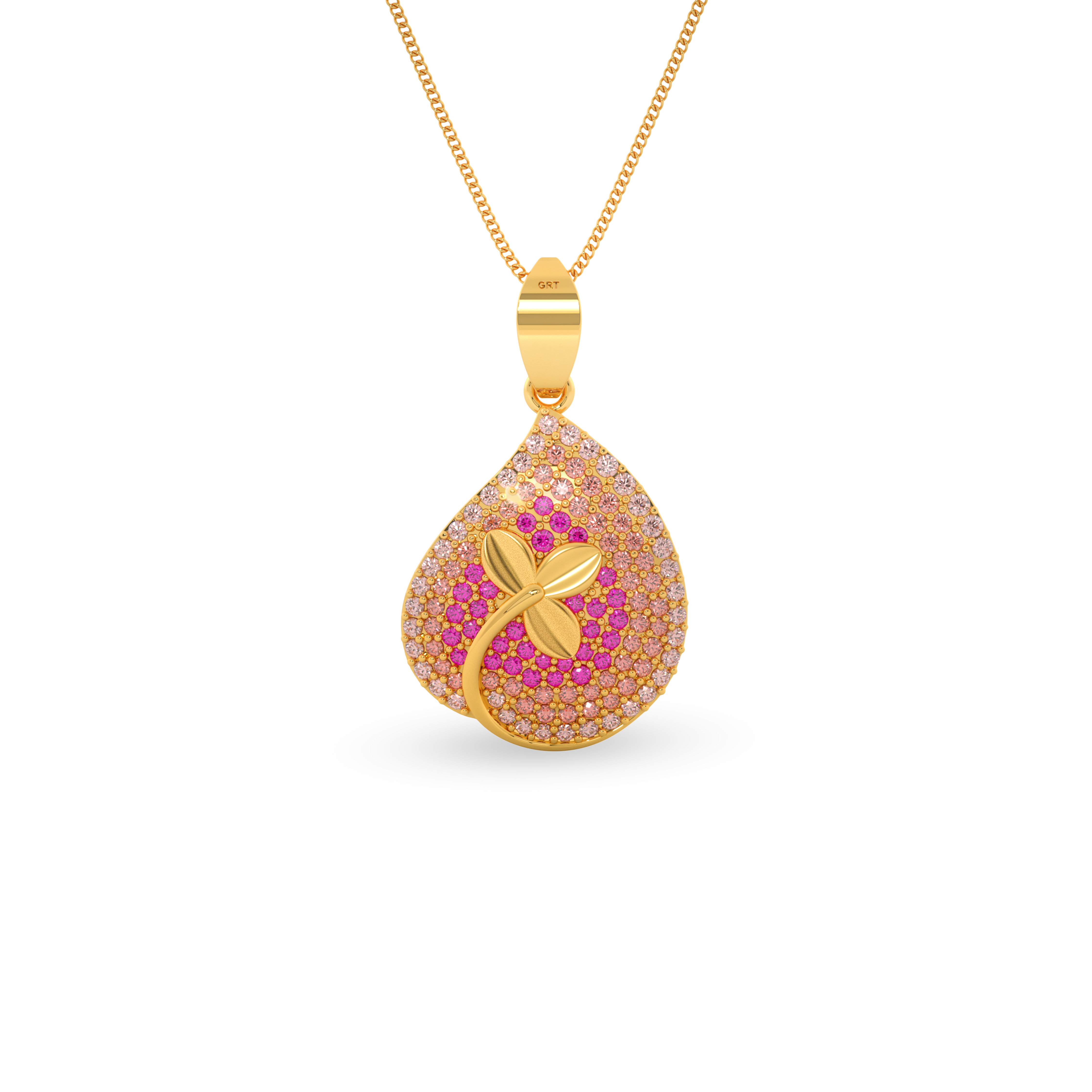 Premium Exuberant Tri Petal Floral Gold Pendant for Men & Women | GRT