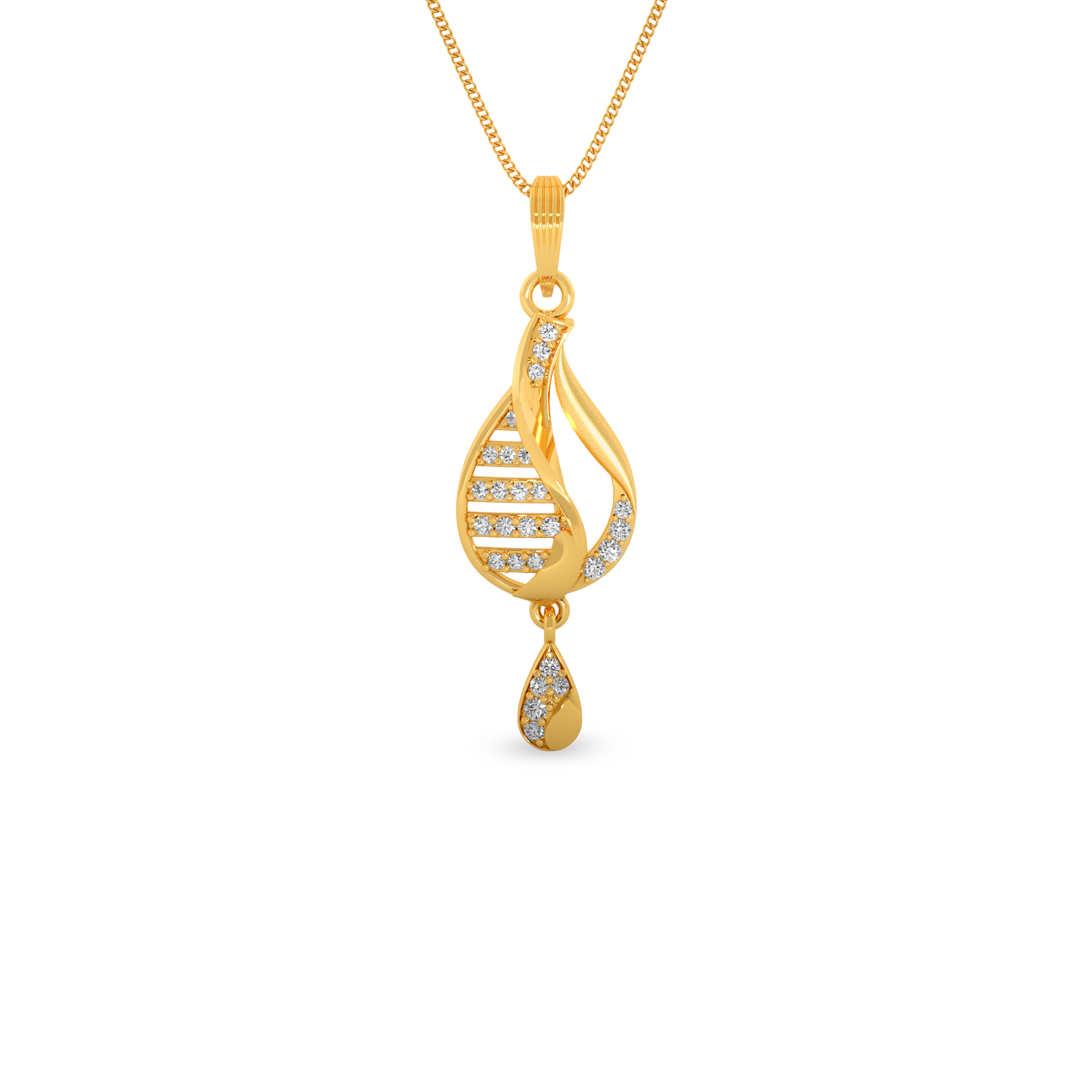 Buy Regal Dancing Drop Gold Pendant | Gold Pendant Designs | GRT Jewels