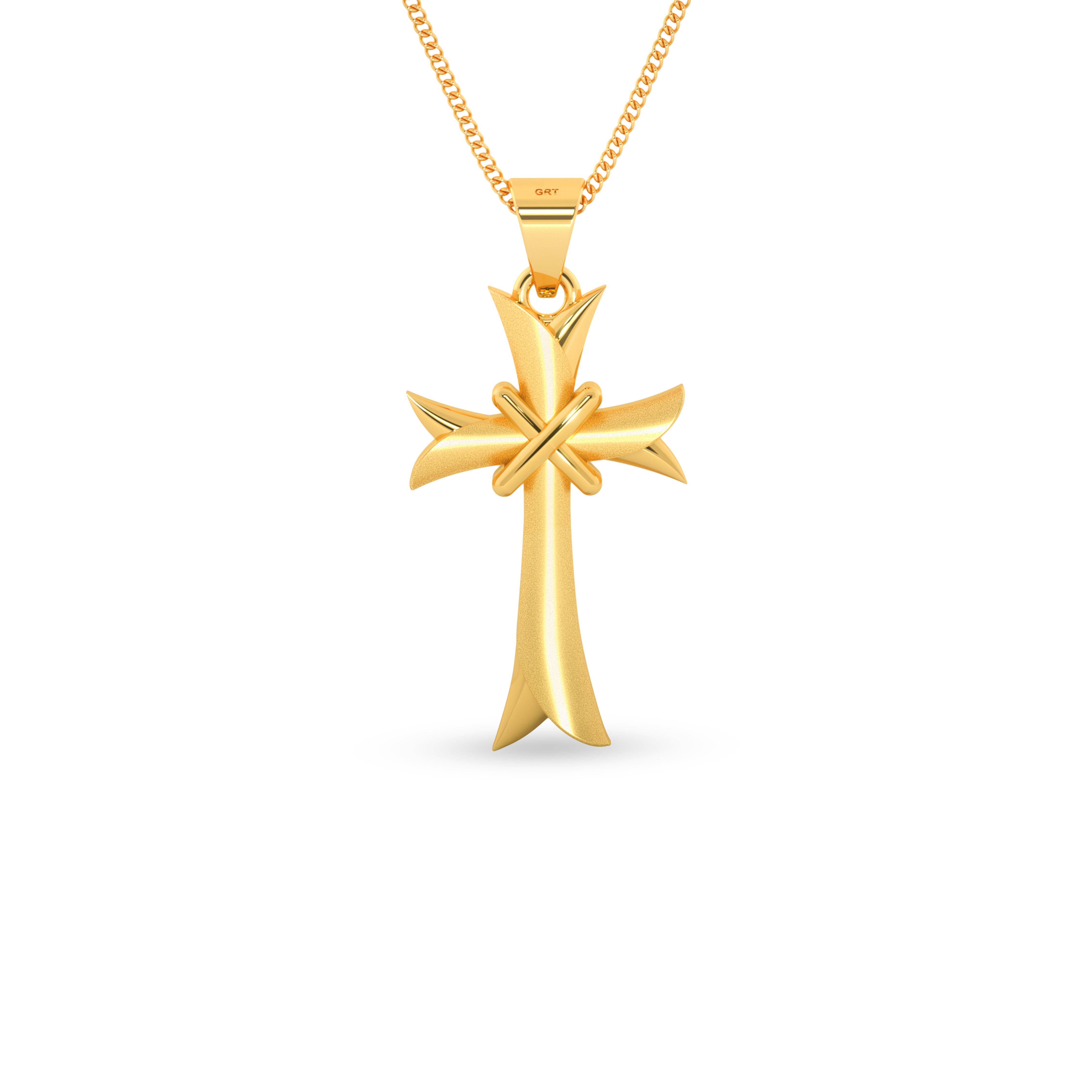 Buy Sleek Holy Cross Gold Pendant | GRT Oriana