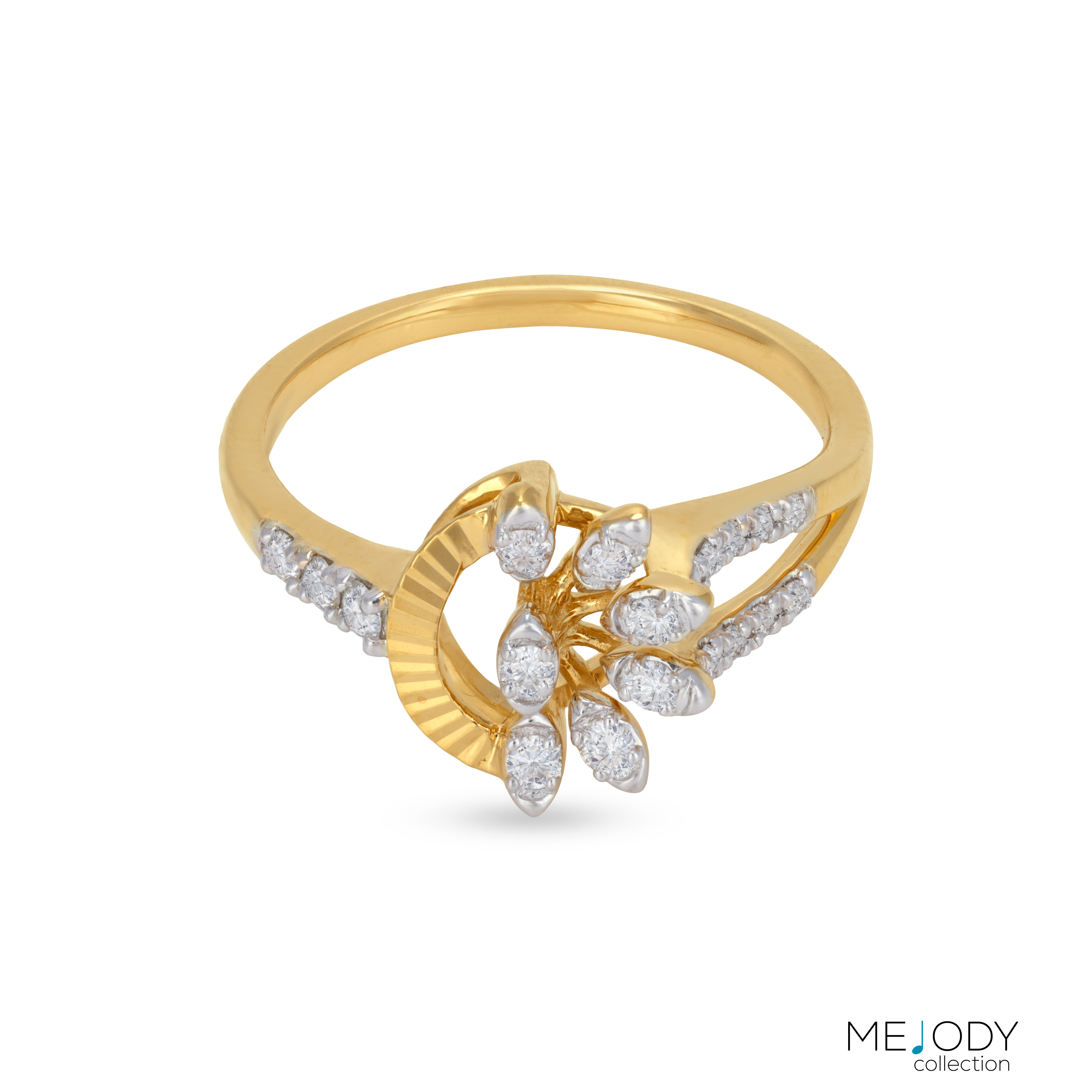 Buy Glam Floral Diamond Ring - Melody Collection |GRT Jewellers