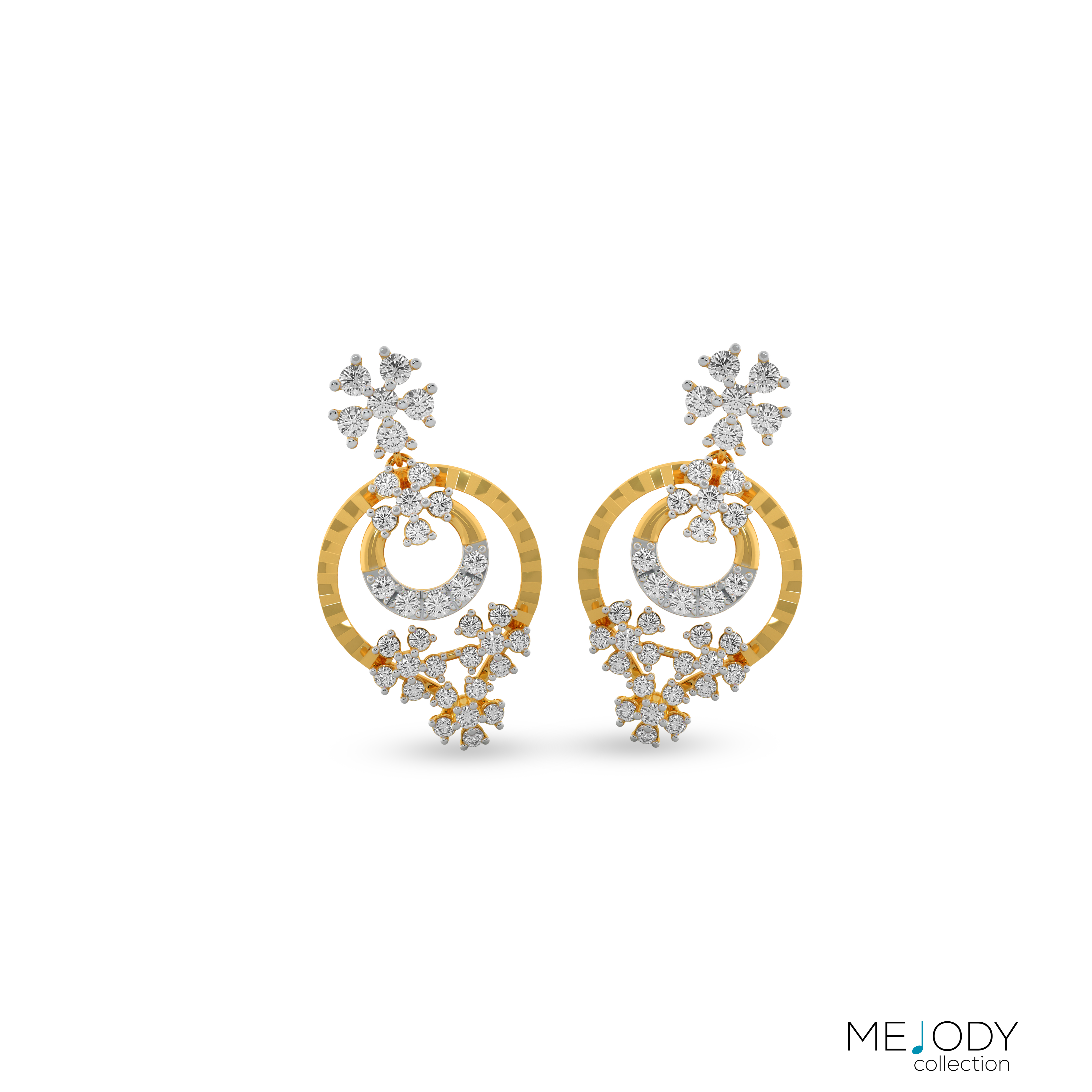 Buy Gleaming Floral Diamond Earrings - Melody Collection |GRT Jewellers