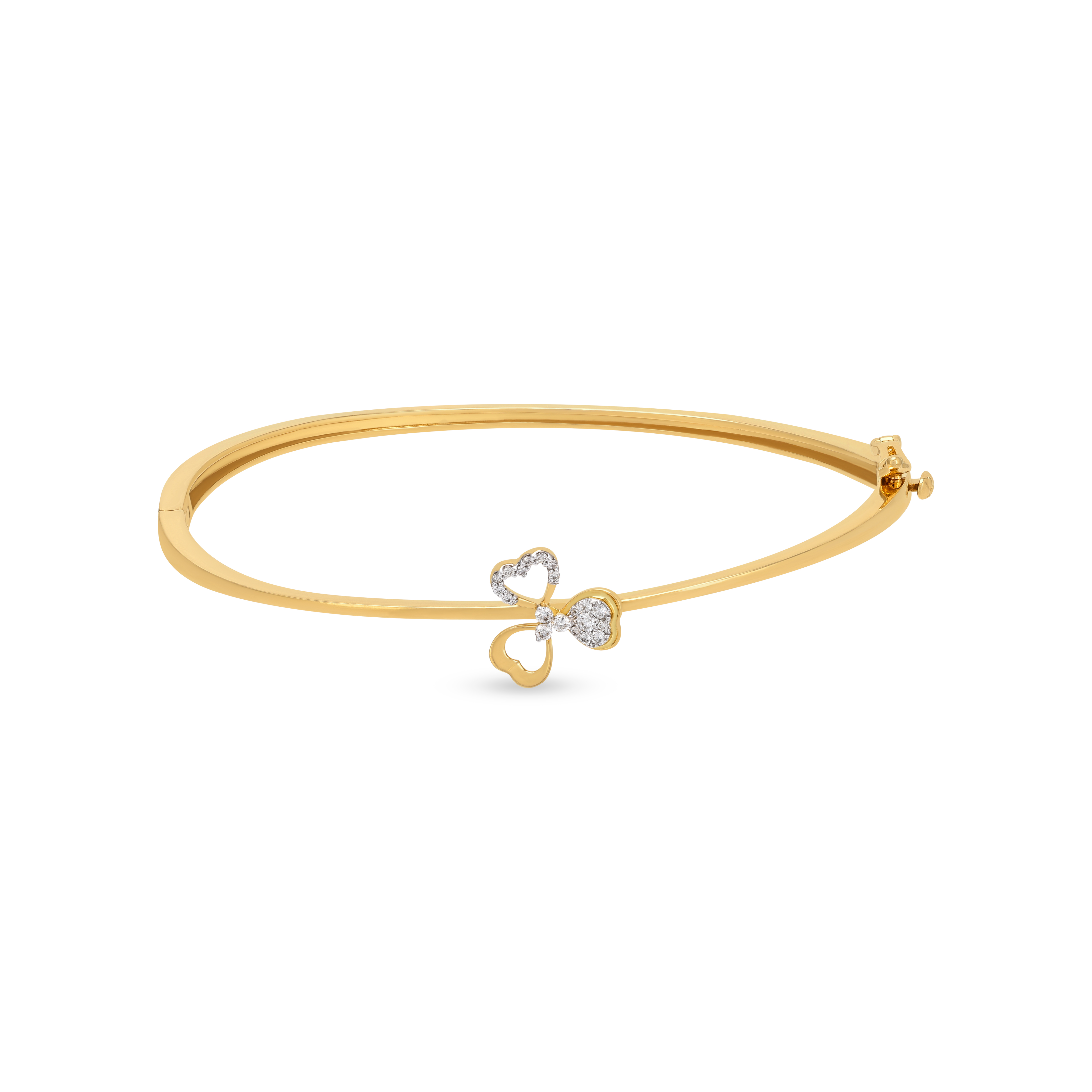 Buy Shimmering Tri Petal Floral Designer Diamond Bracelets Online | GRT ...