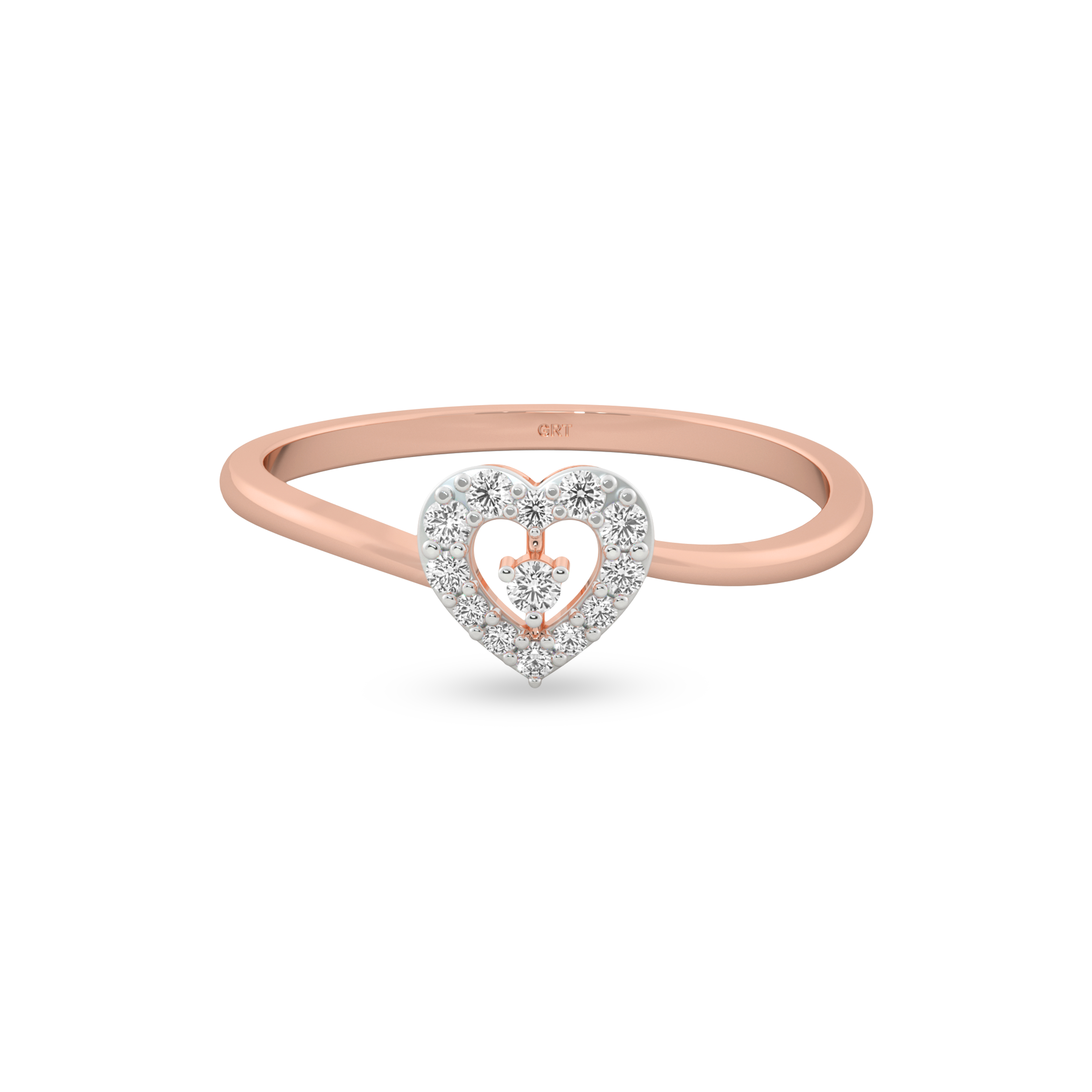 Edgy Heart Diamond Ring