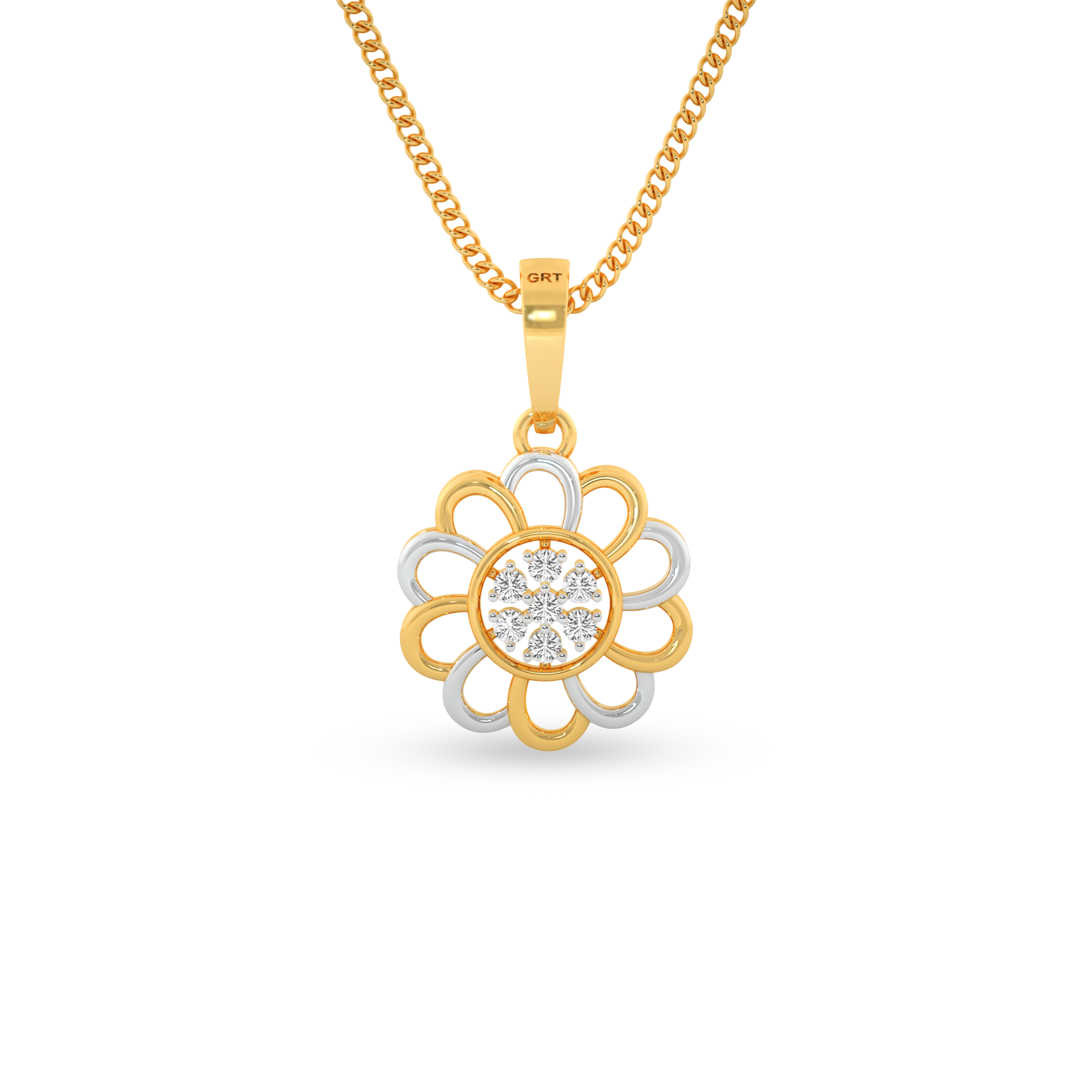 Luxurious Floret Diamond Pendant