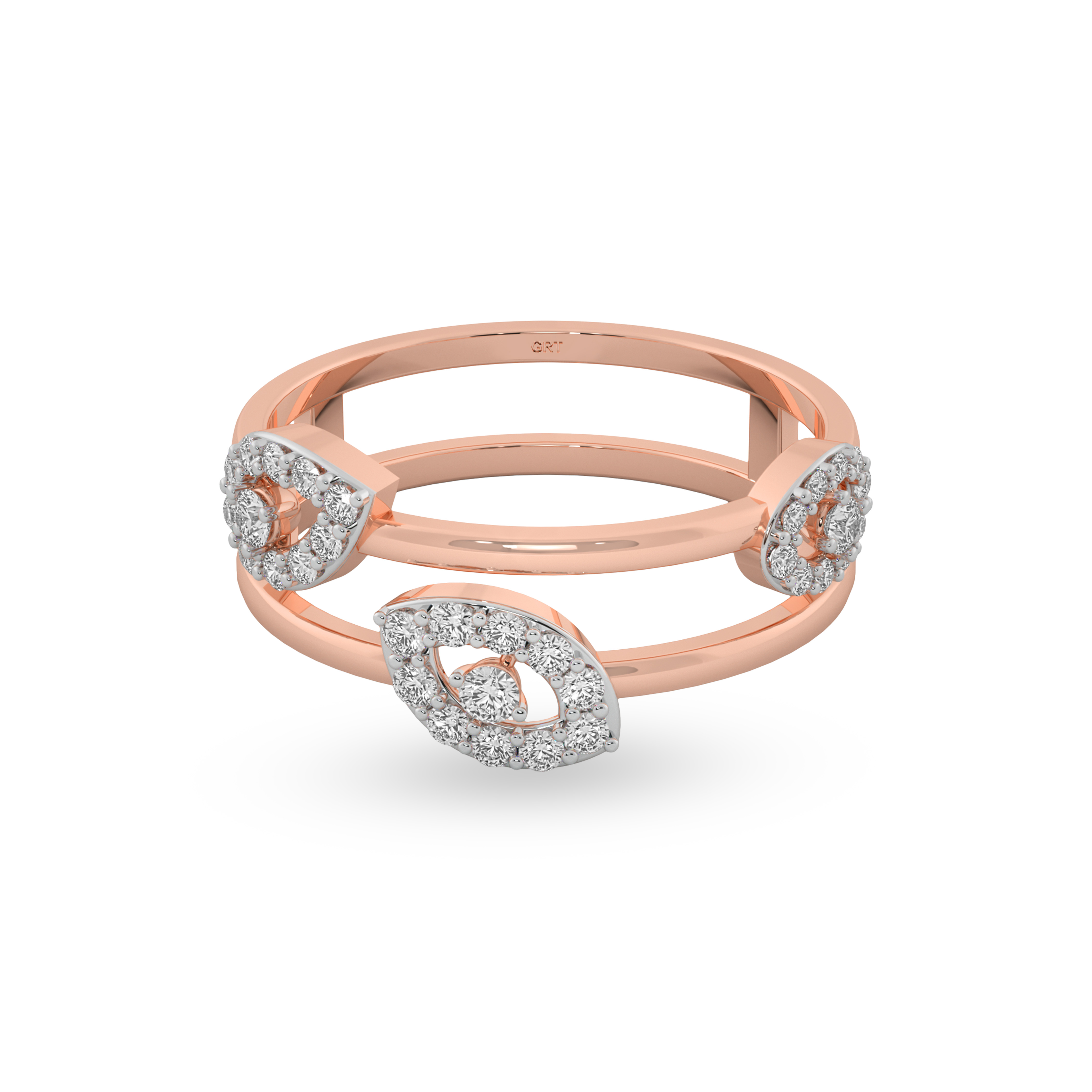 Buy Enchanting Dual Layered Diamond Ring |GRT Jewellers