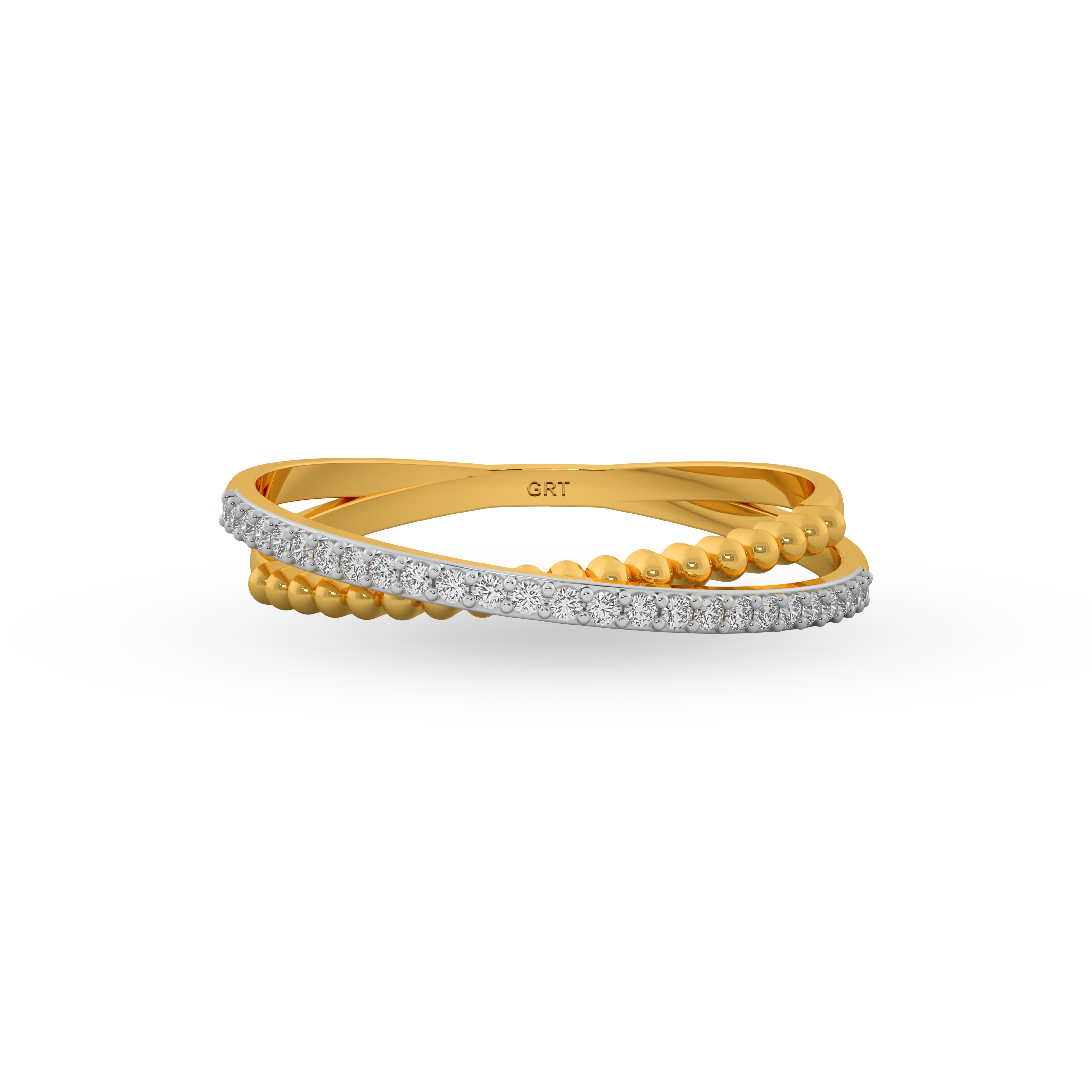 Buy Stylish Twisted Diamond Ring |GRT Jewellers