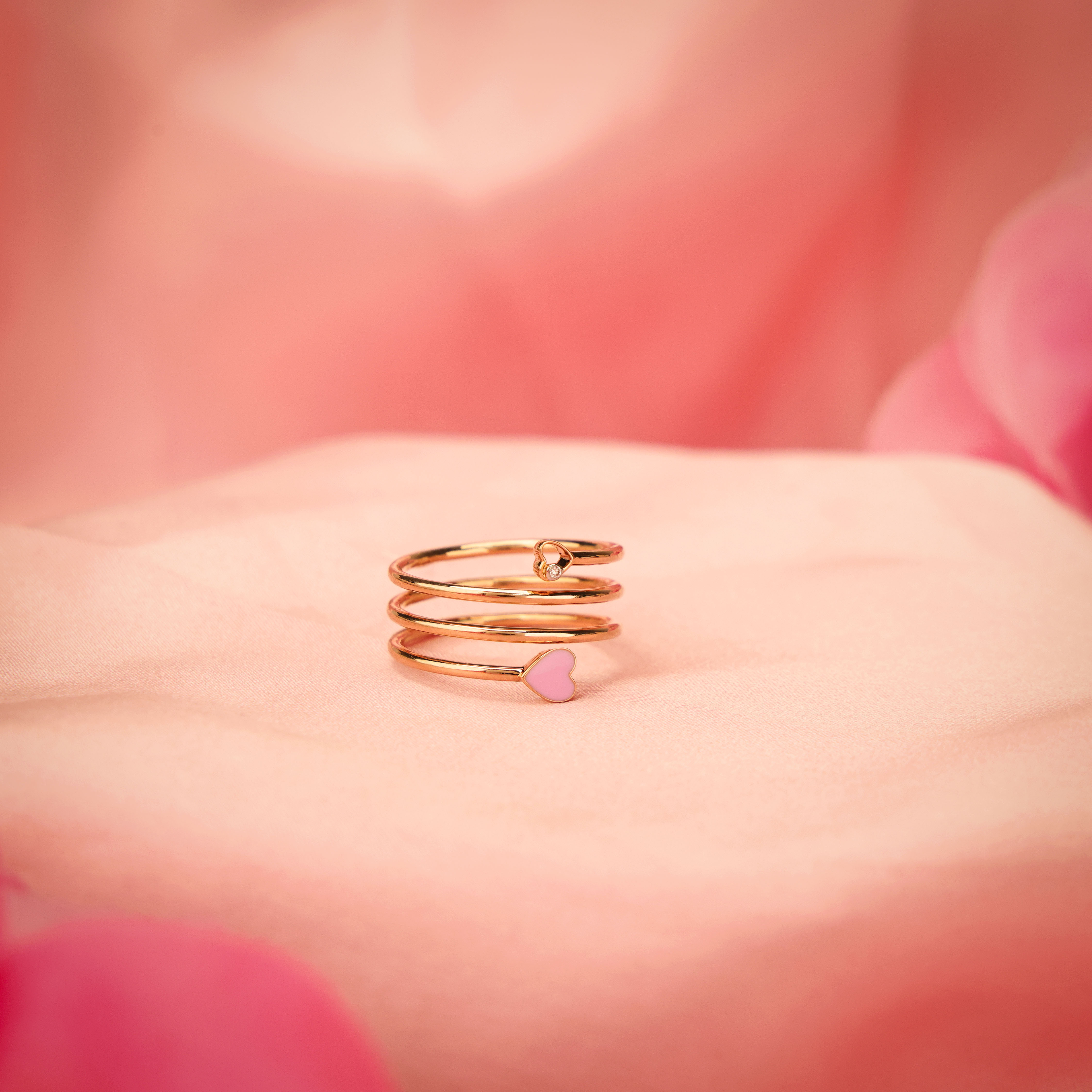 Buy Enchanting Cheeky Heart Spiral Diamond Ring |GRT Jewellers