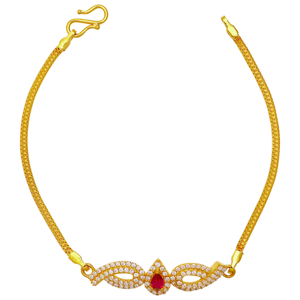 Buy Gorgeous Pink Stone Gold Bracelets |GRT Jewellers