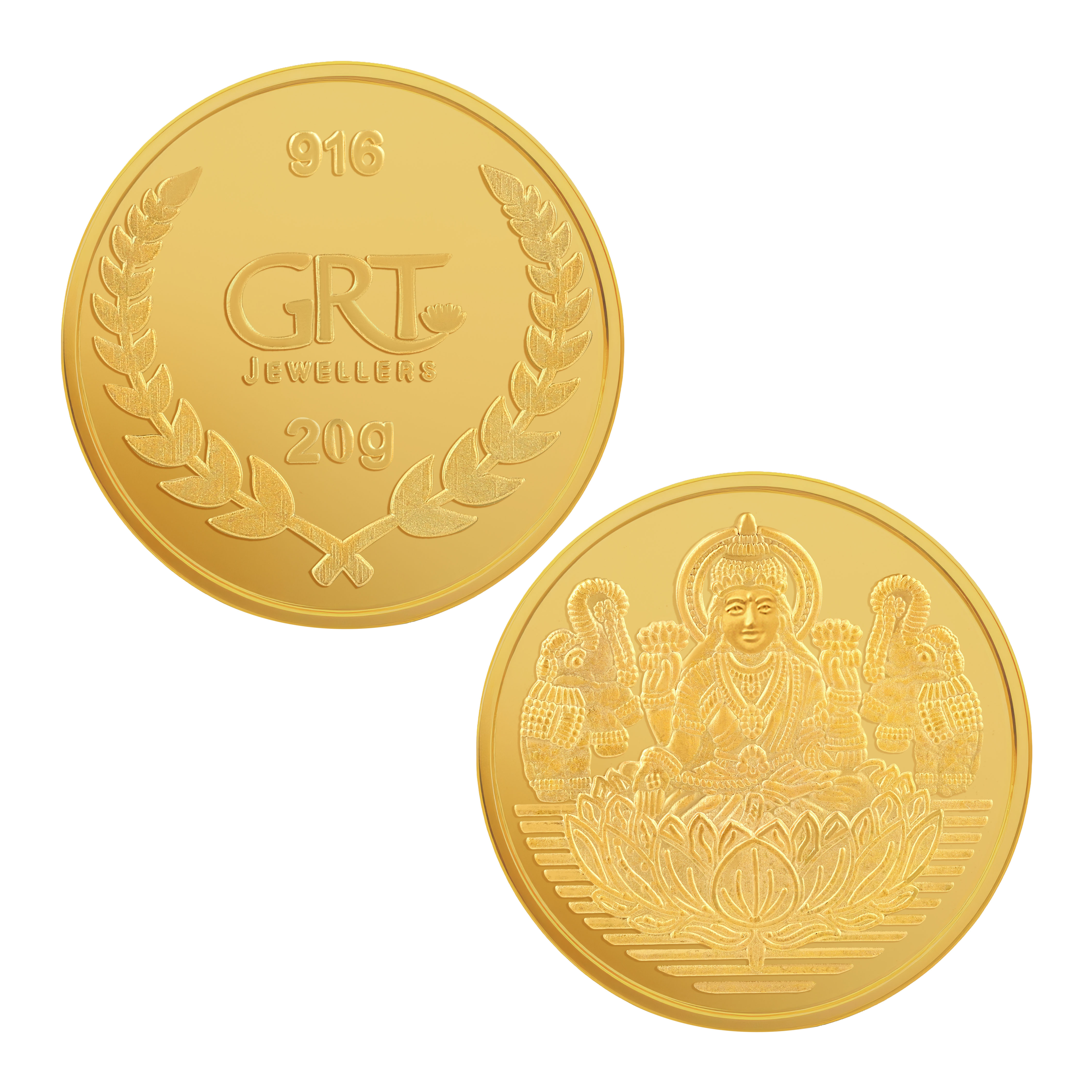 22KT - 20 Grams Lakshmi Gold Coin
