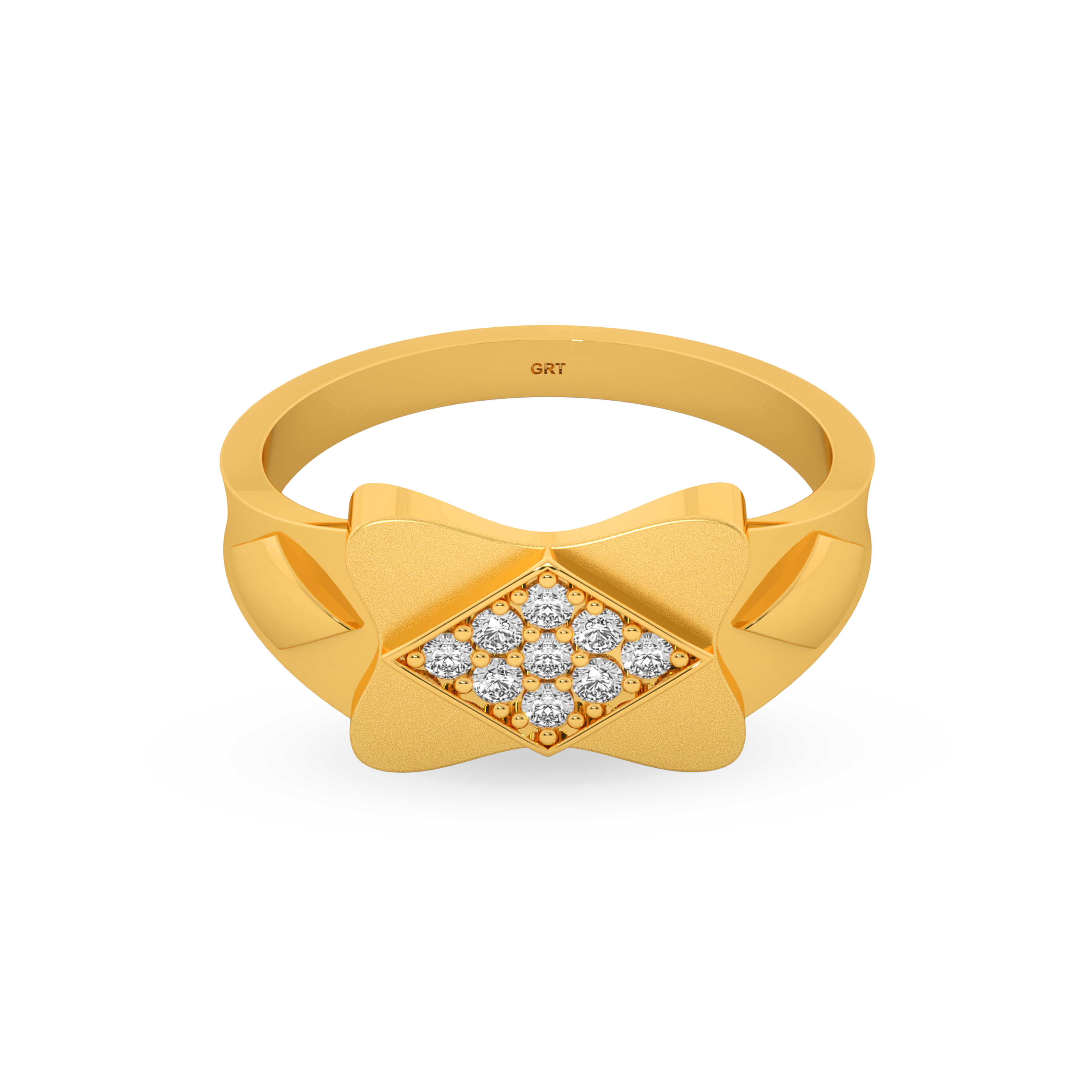 Shop Adore Mini Bow Mens Gold Ring | Premium Gold Rings | GRT