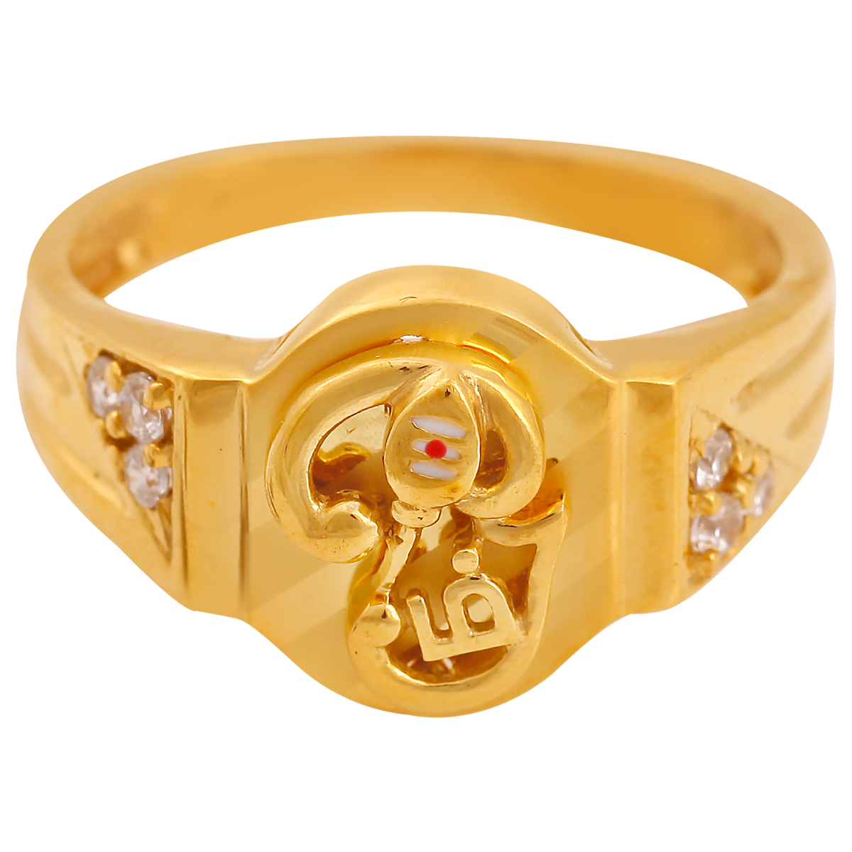 Divine Om Vel Gold Ring