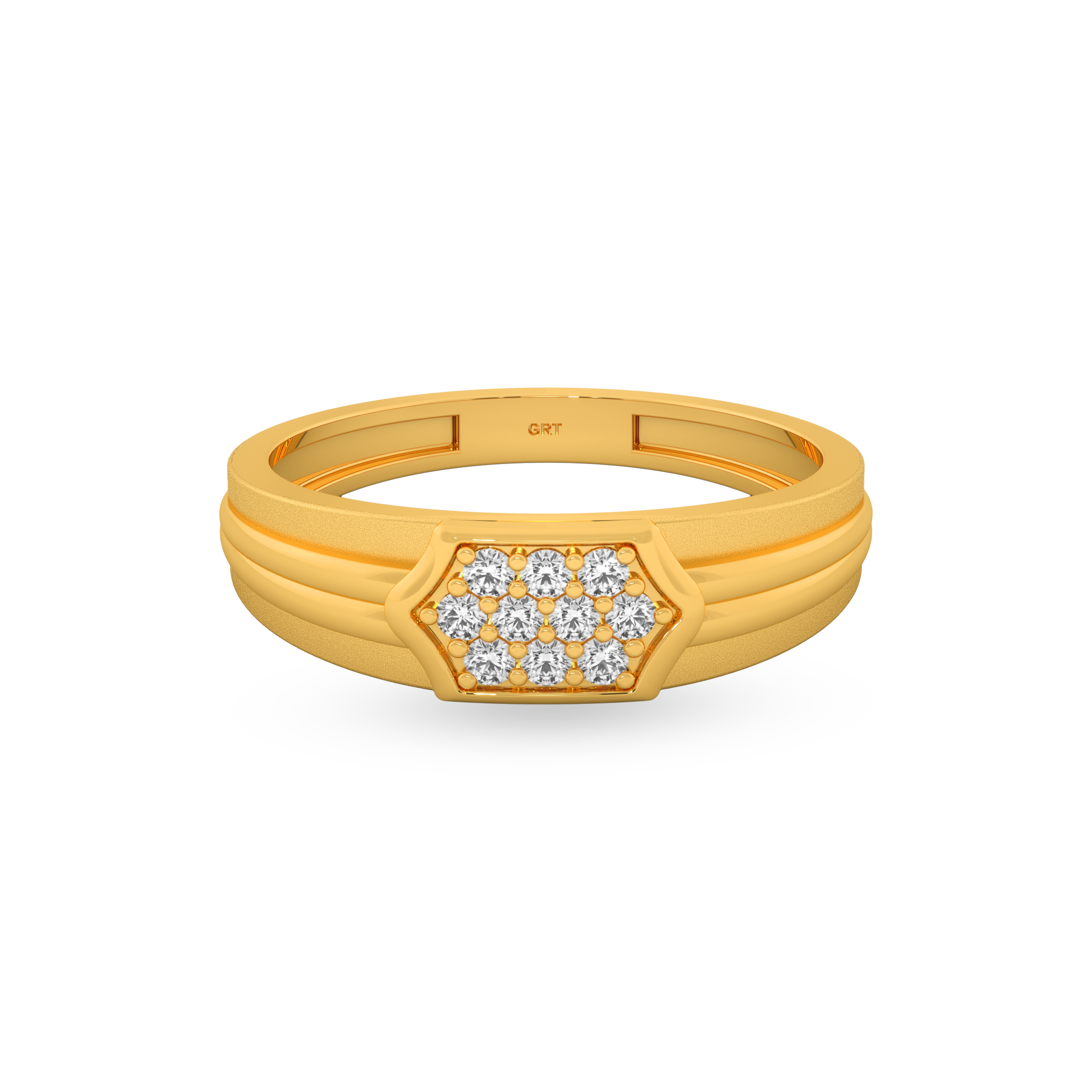 Buy Mesmerizing Ten Stone Gold Ring |GRT Jewellers