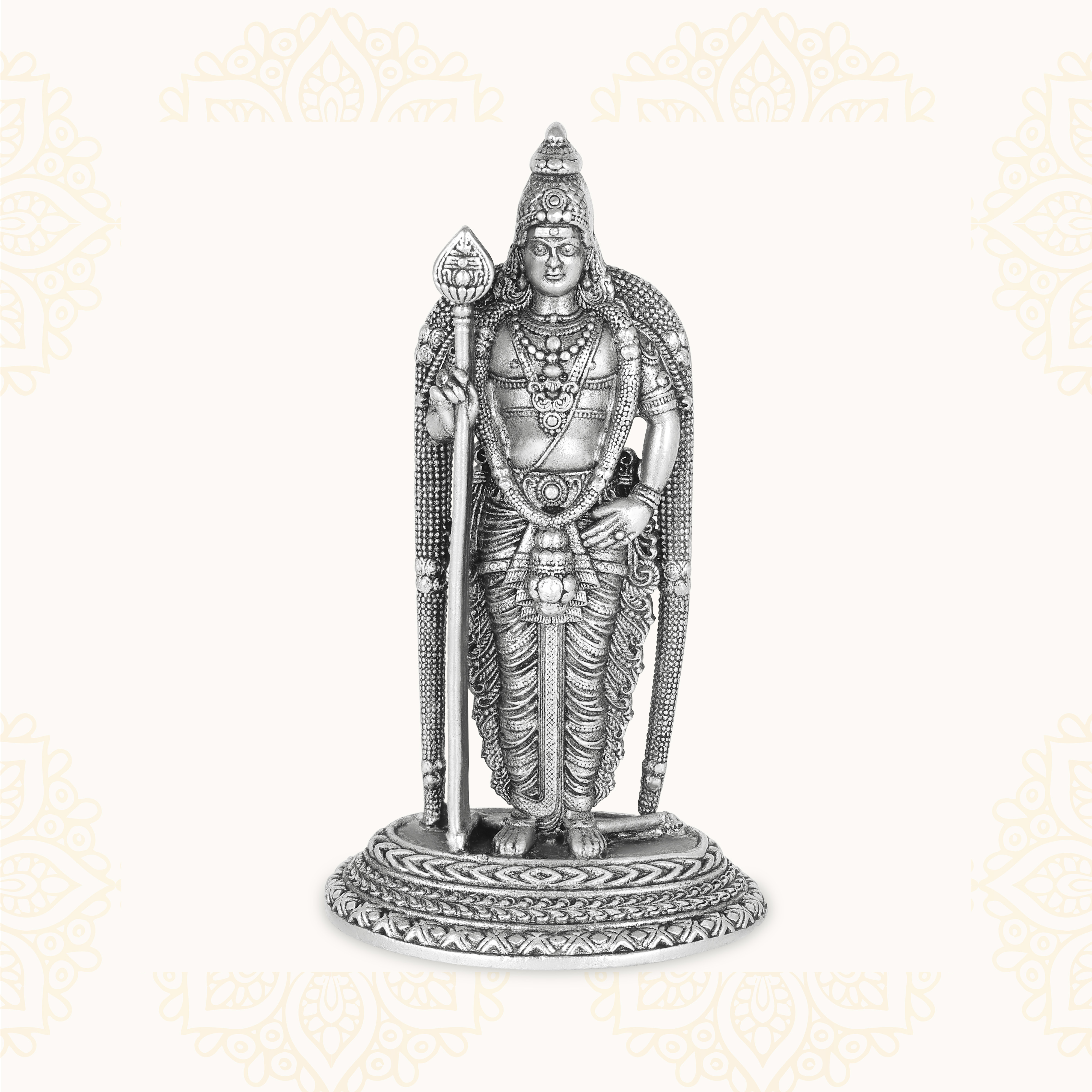 Buy Powerful Lord Murugan Silver Idol |GRT Jewellers