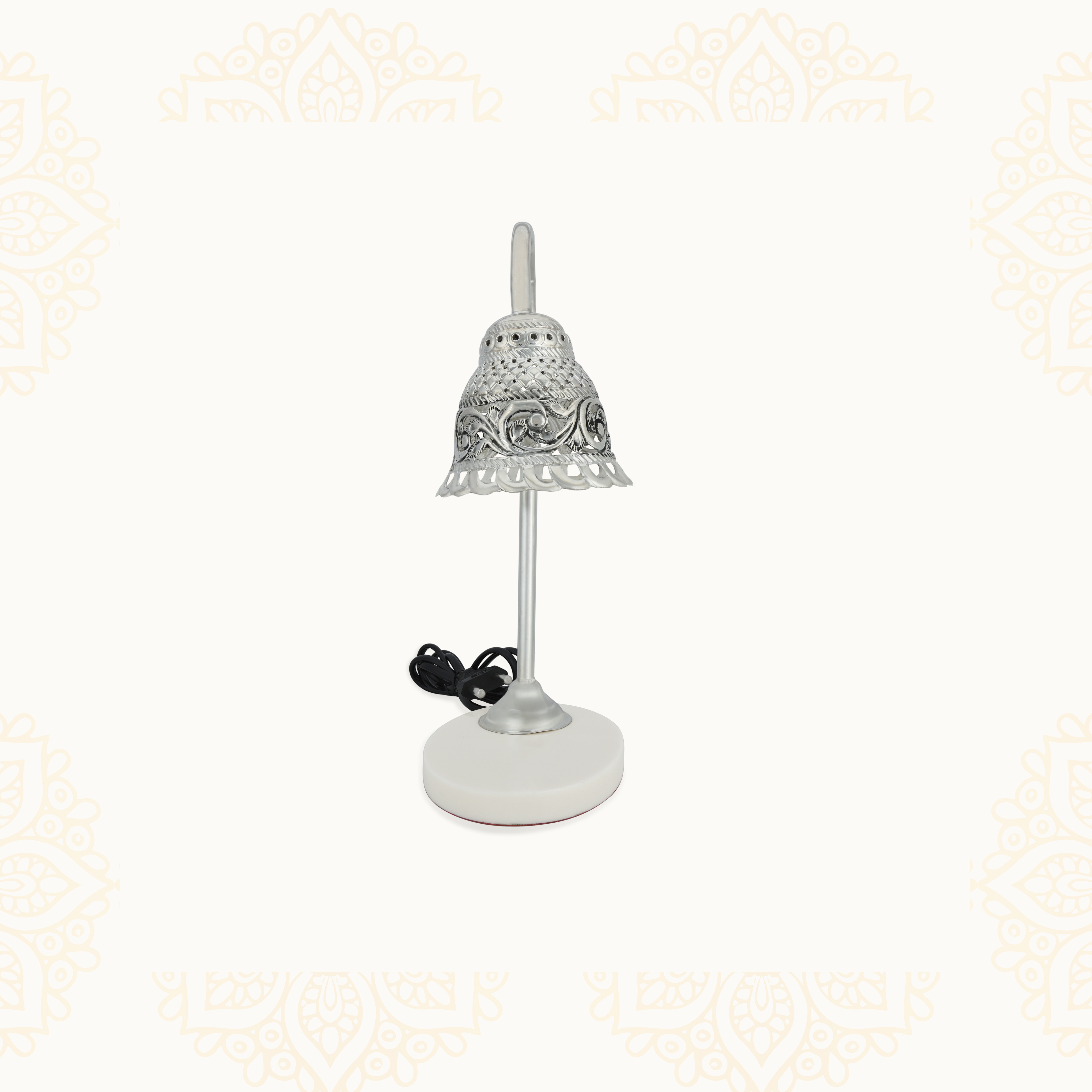 Buy Antique Designer Silver Lamp With Light |GRT Jewellers