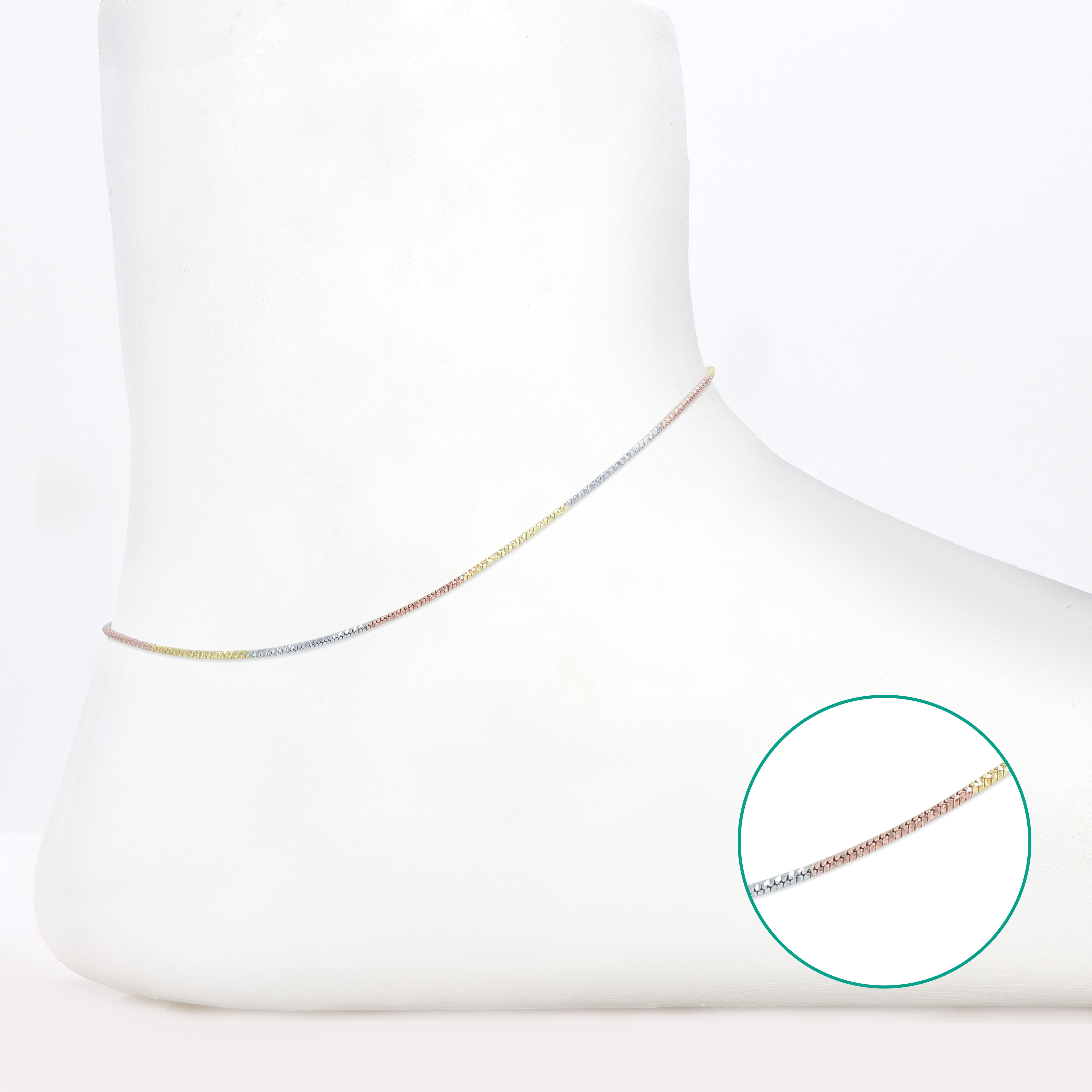 Buy Simple Sleek Silver Anklets |GRT Jewellers