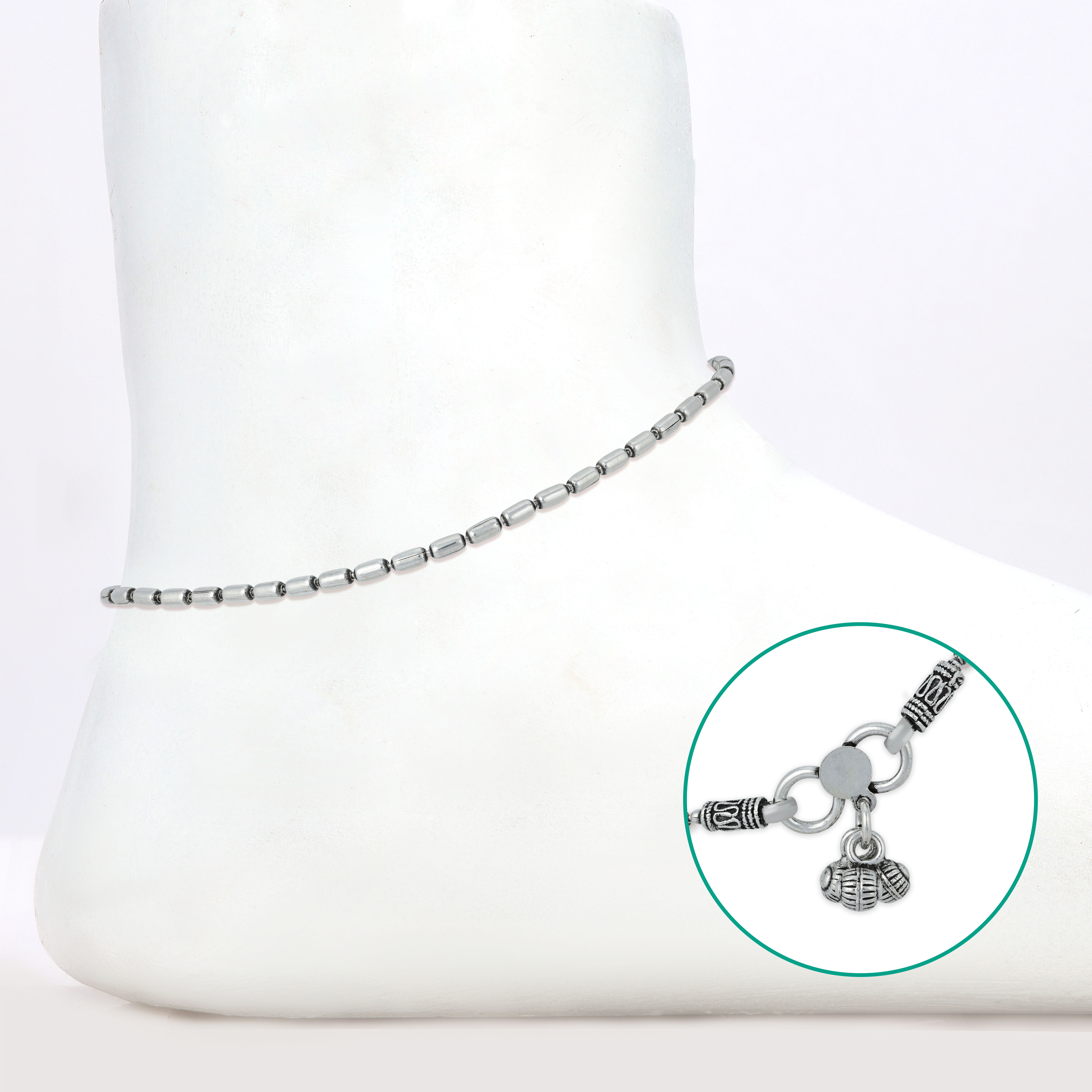 Antique Fancy Silver Anklets