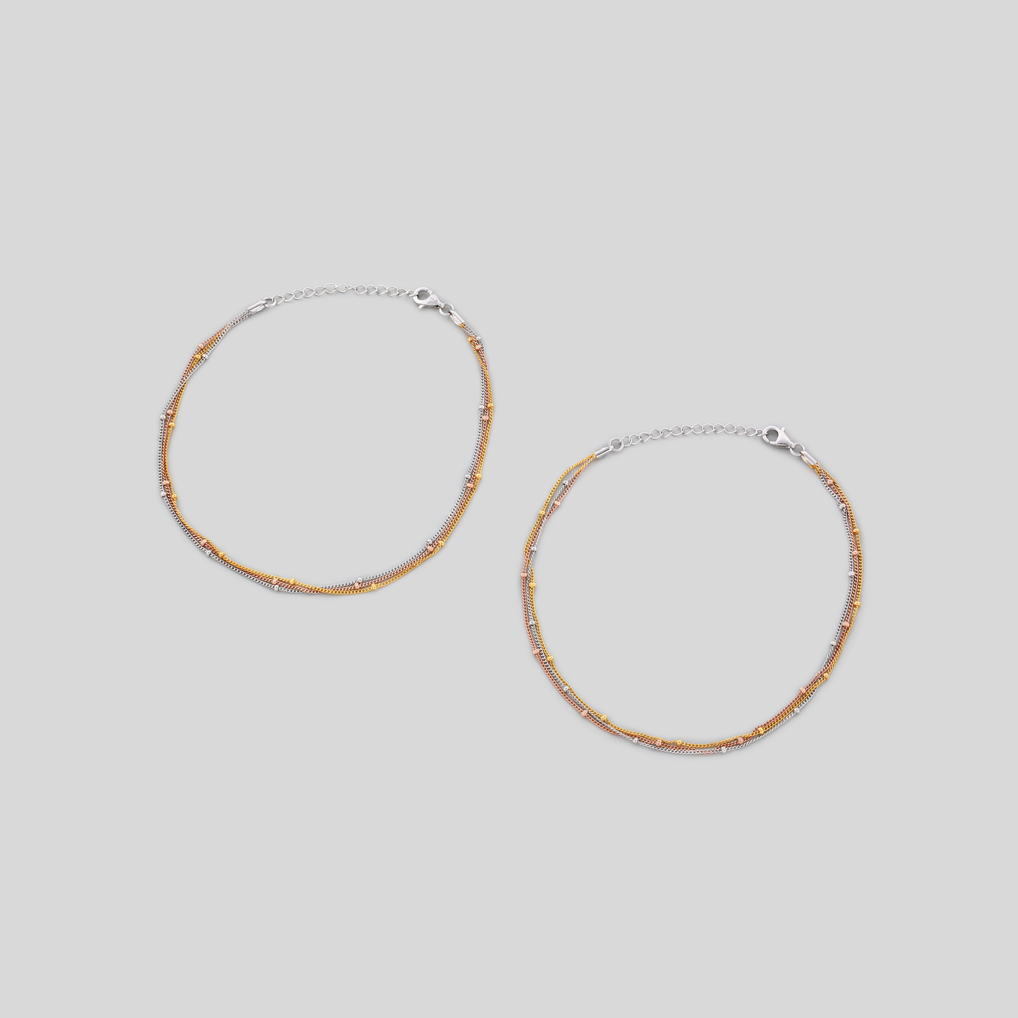 Buy Linked Elegance Silver Anklet | GRT Jewellers