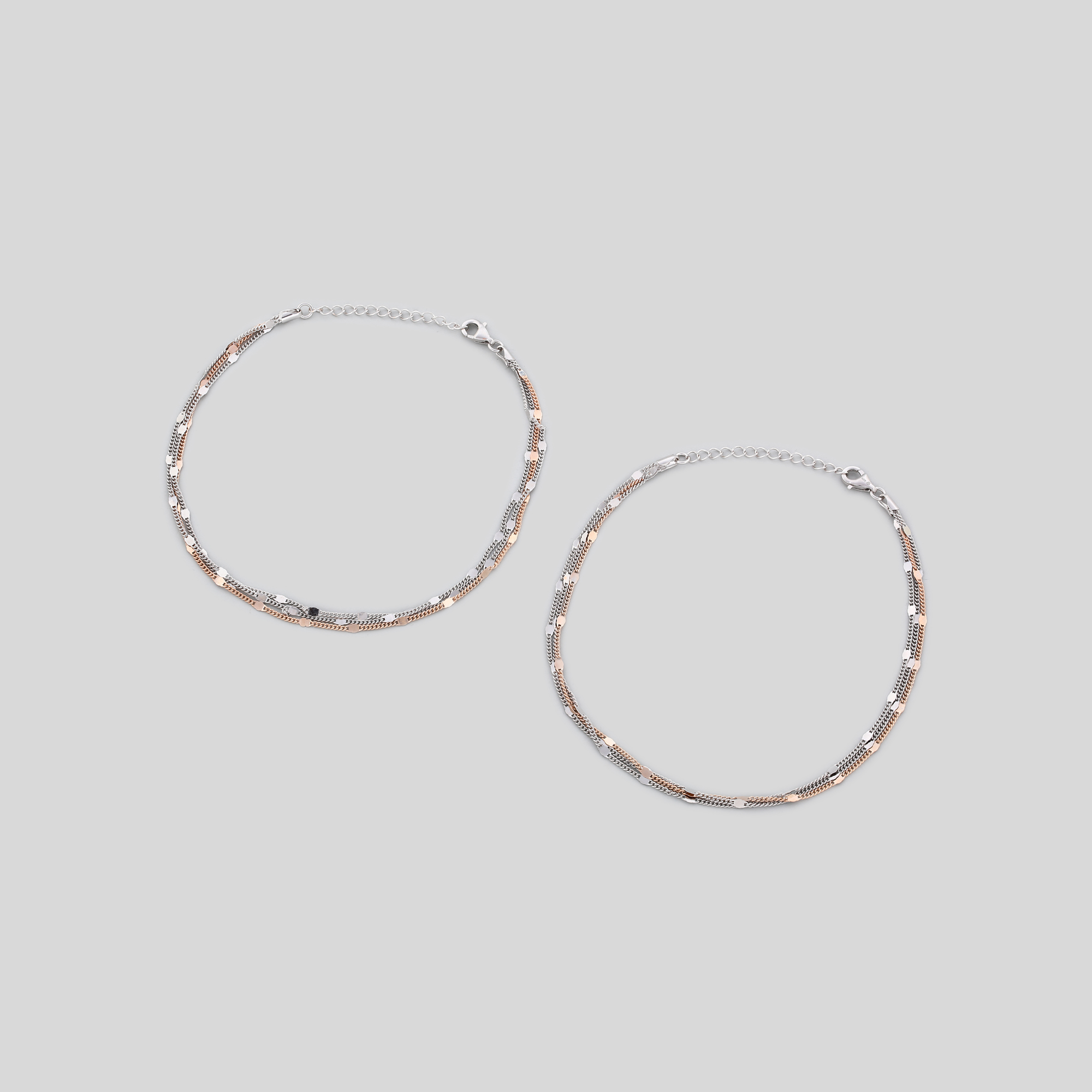 Buy Linked Harmony Silver Anklet | GRT Jewellers