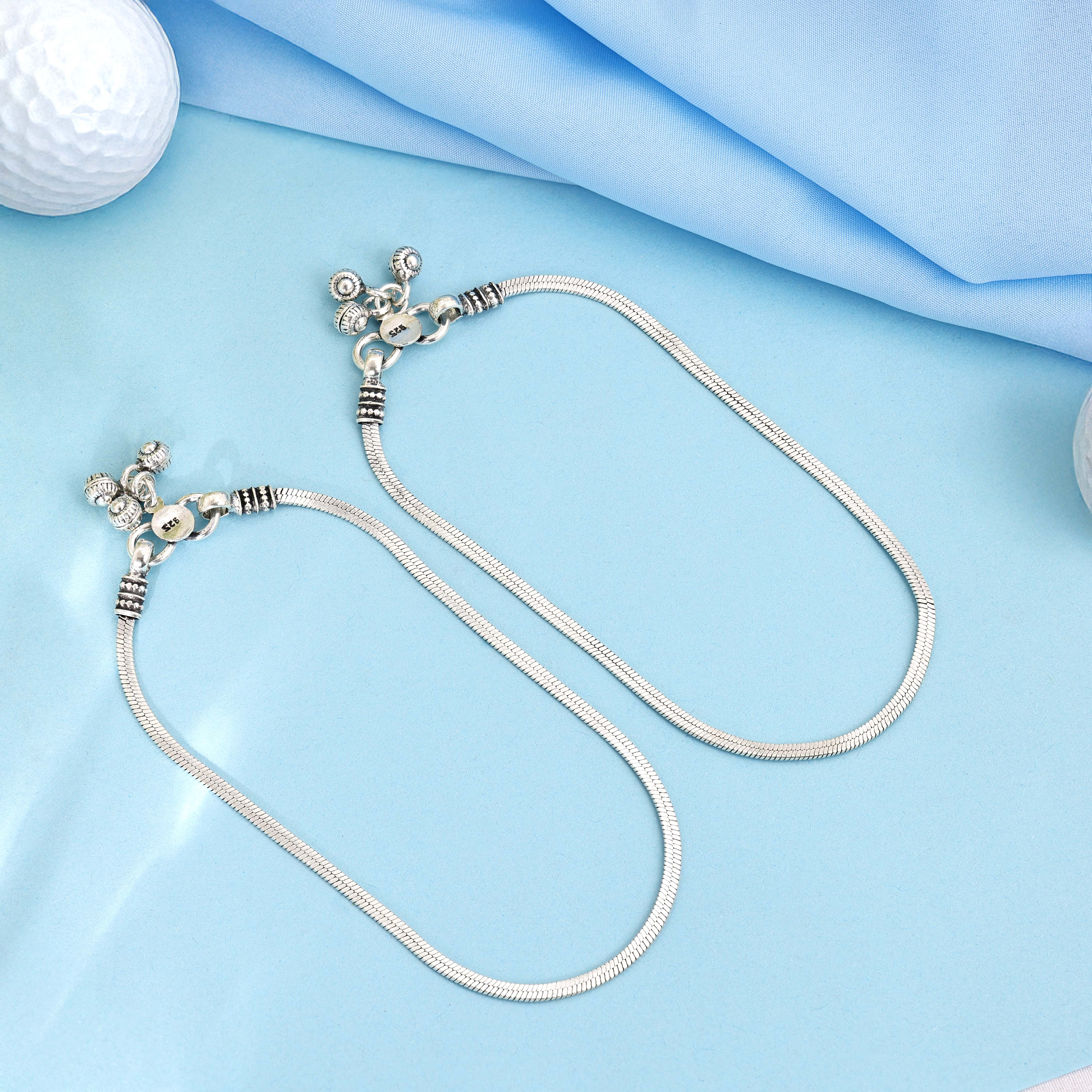 Buy Glimmering Jingle Sterling Silver Anklet | GRT Jewellers
