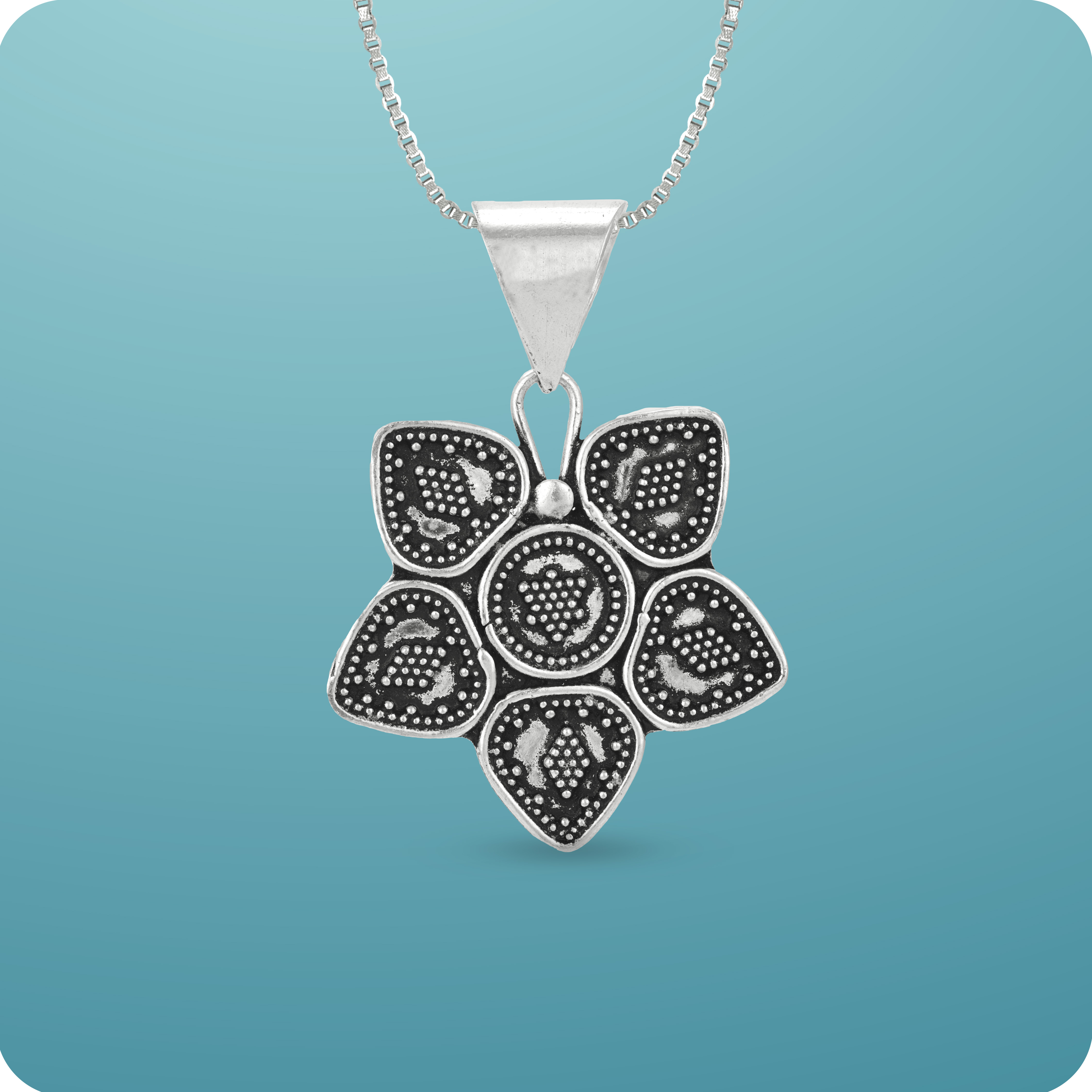 Buy Attractive Floral Design Silver Pendant | Sterling Silver Pendants ...