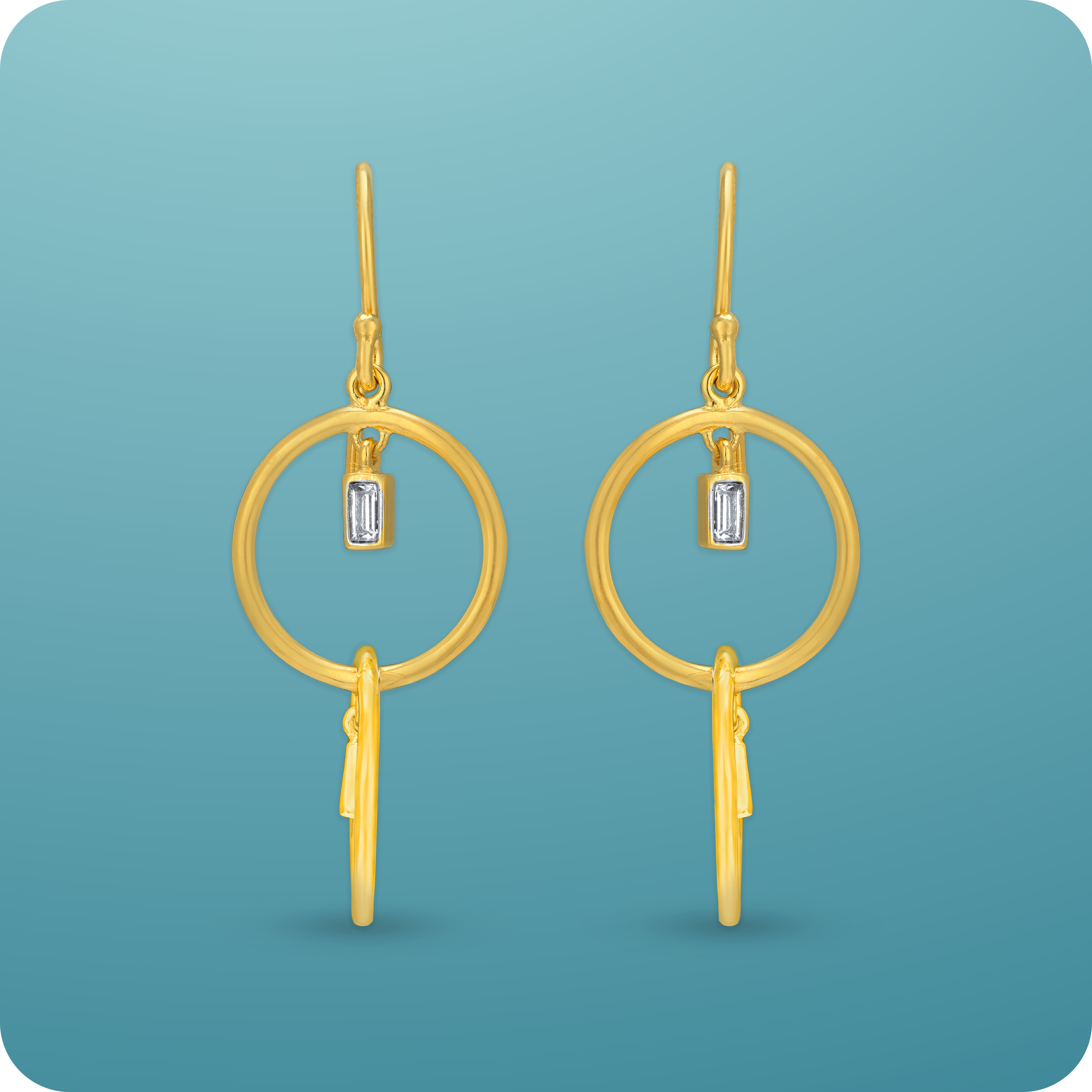 Buy Charming Interlock Circular Silver Earrings |GRT Jewellers