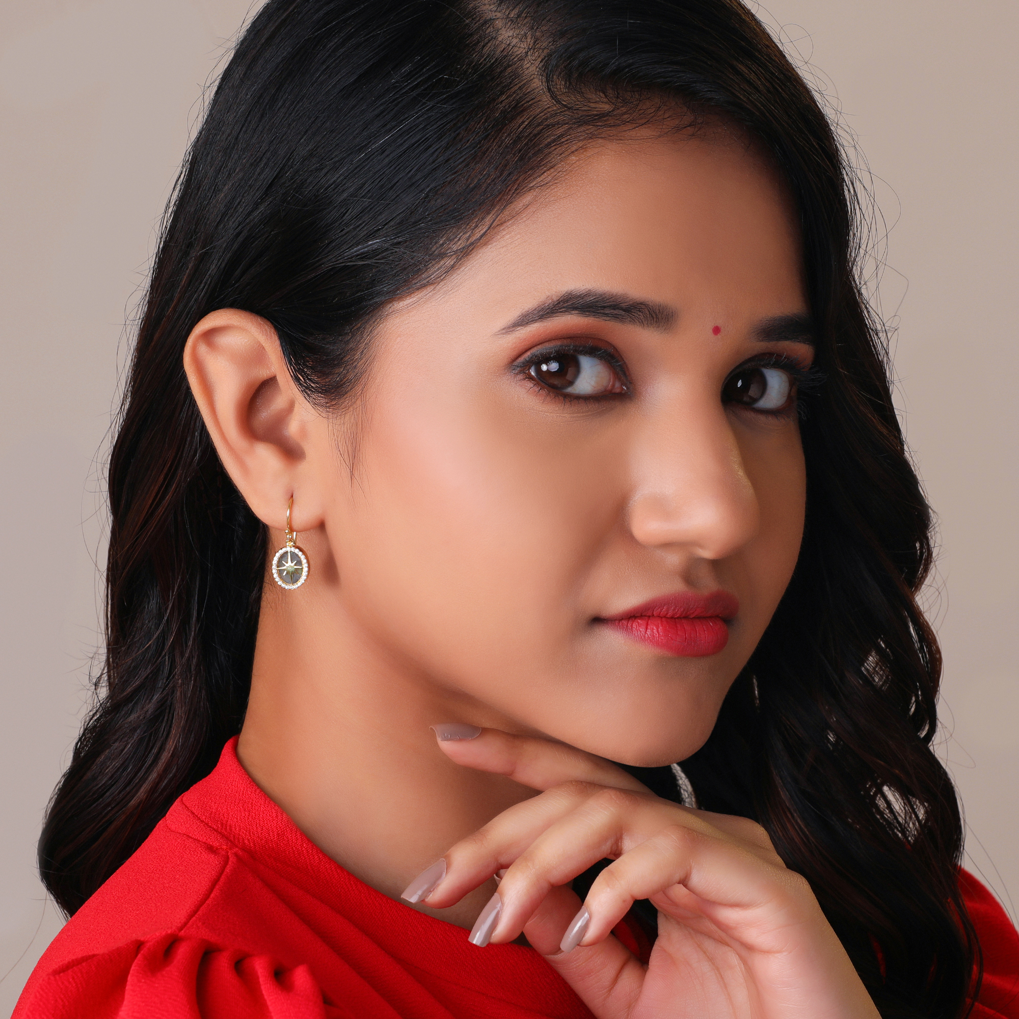 Buy Choicest Star and Compass Silver Earrings |GRT Jewellers