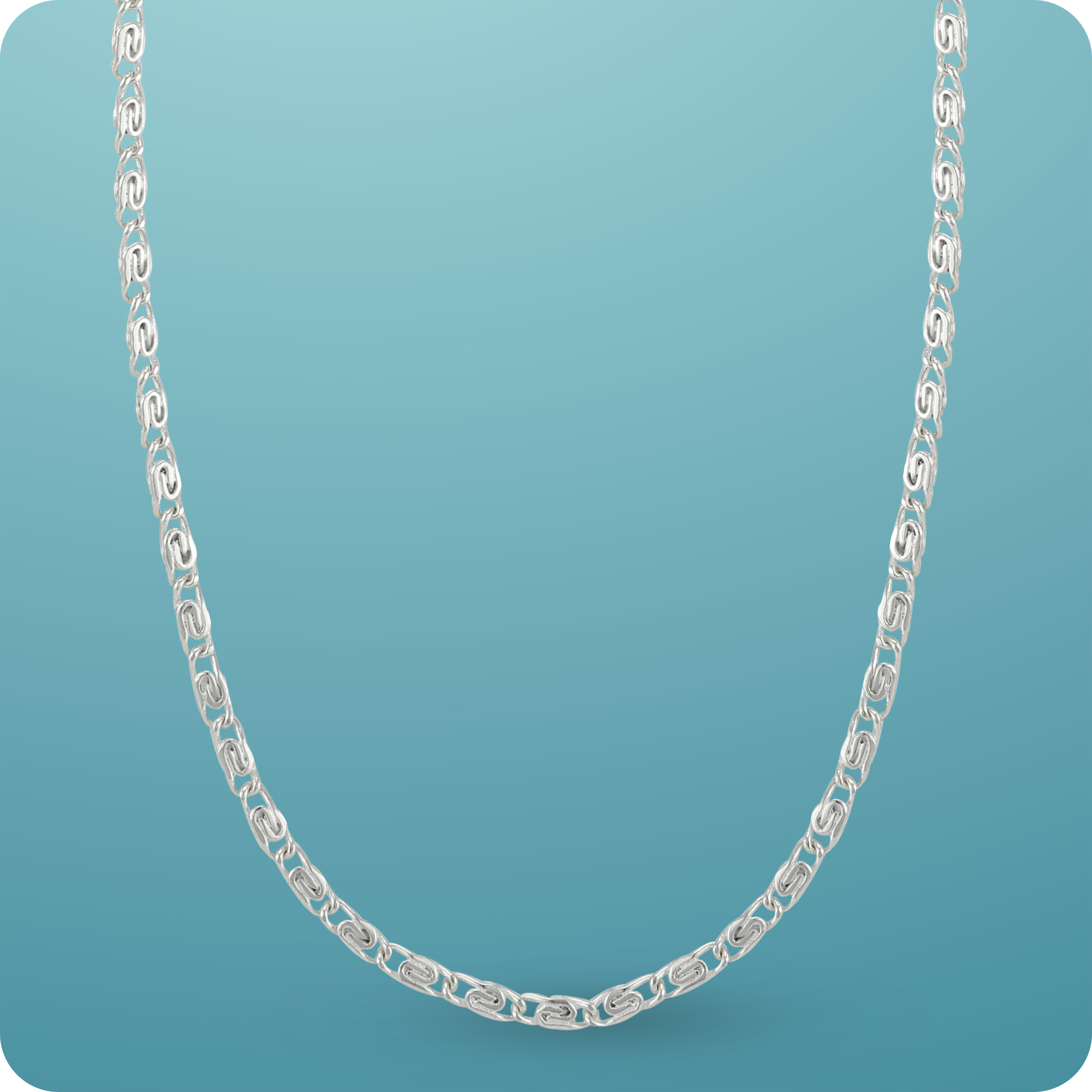 Buy Classy Interlocked Silver Chain for Men and Women at Best Price | GRT