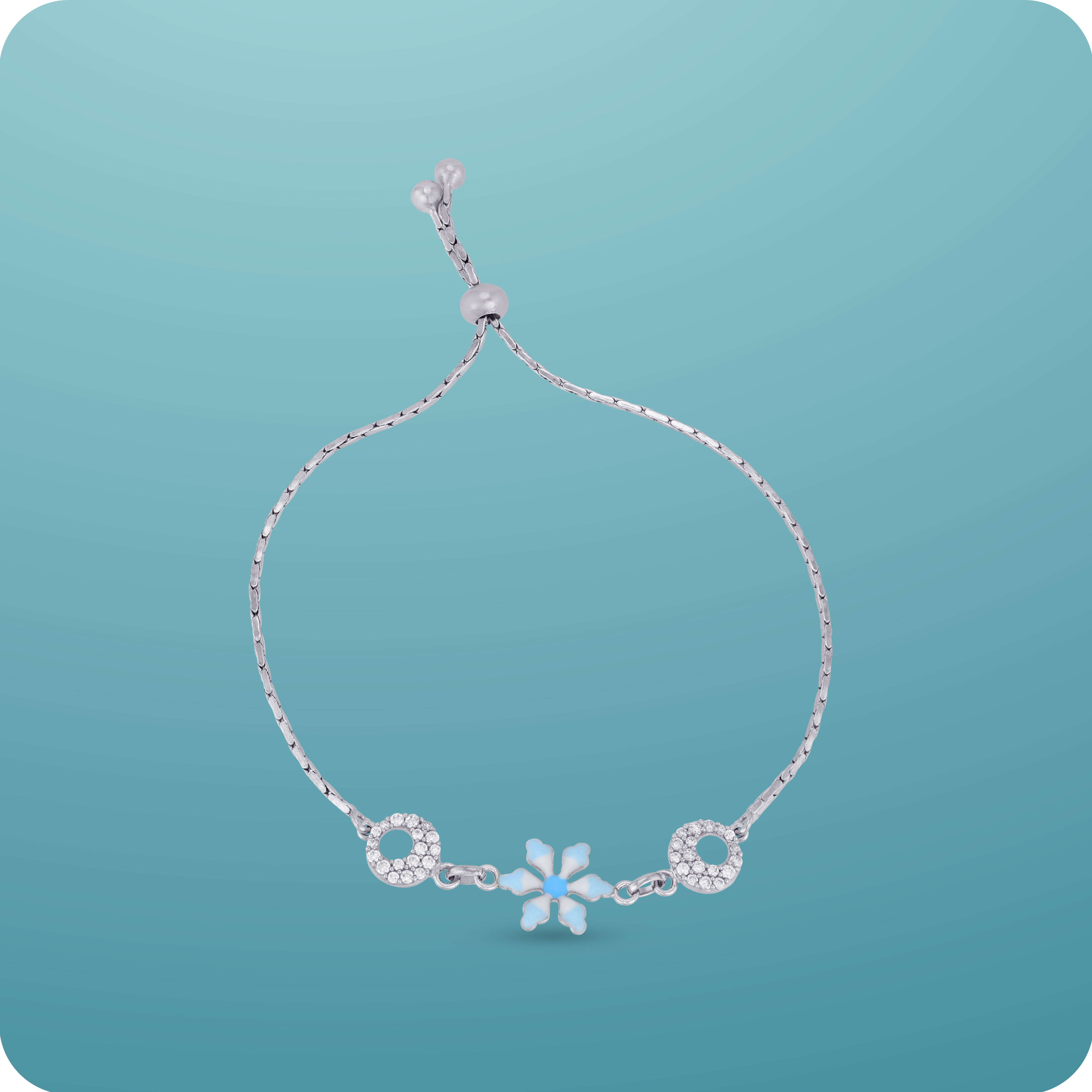 Buy Elegant Bloom Adjustable Silver Bracelet Elegant Bloom Adjustable ...