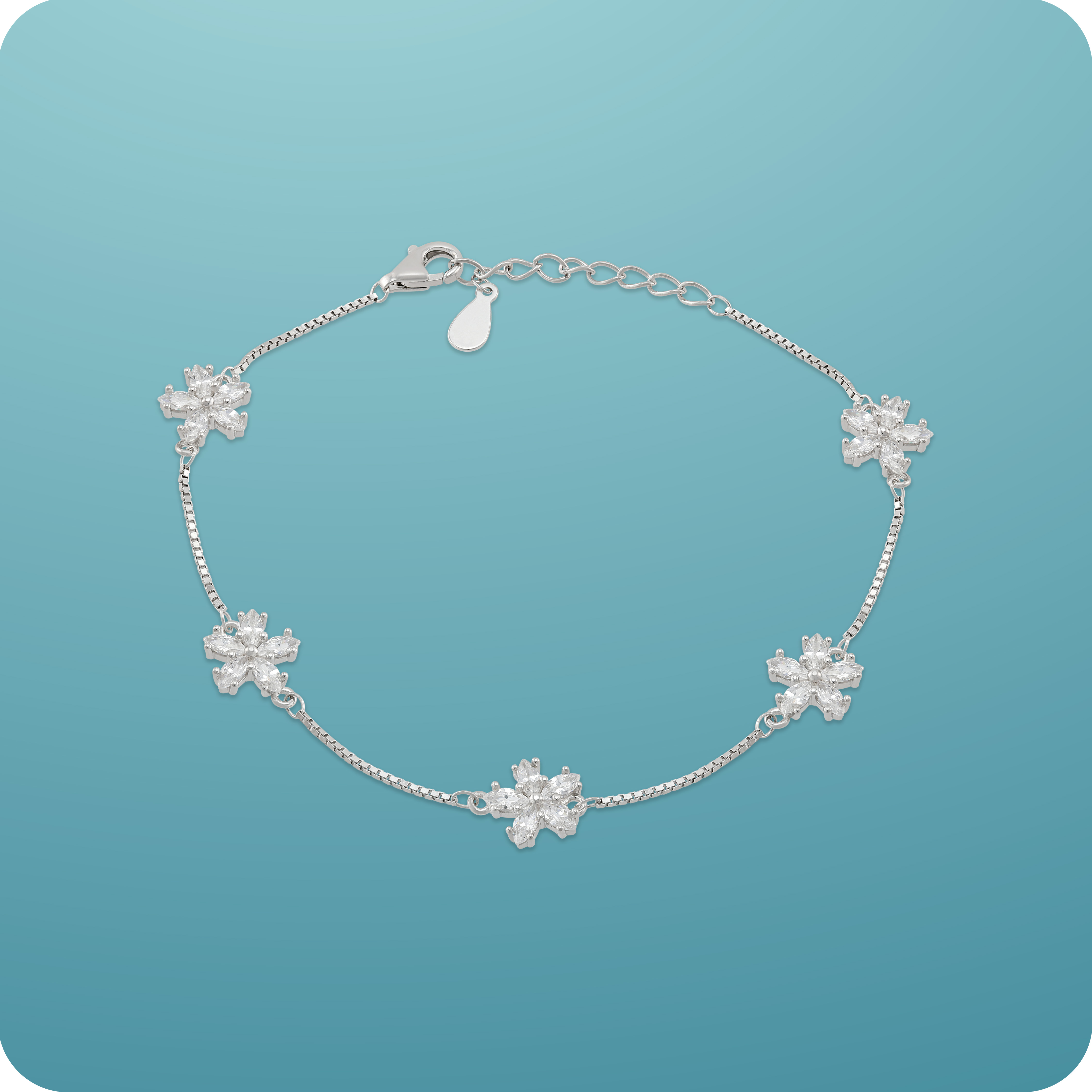 Buy Refulgent Blossomy Silver Bracelet |GRT Jewellers
