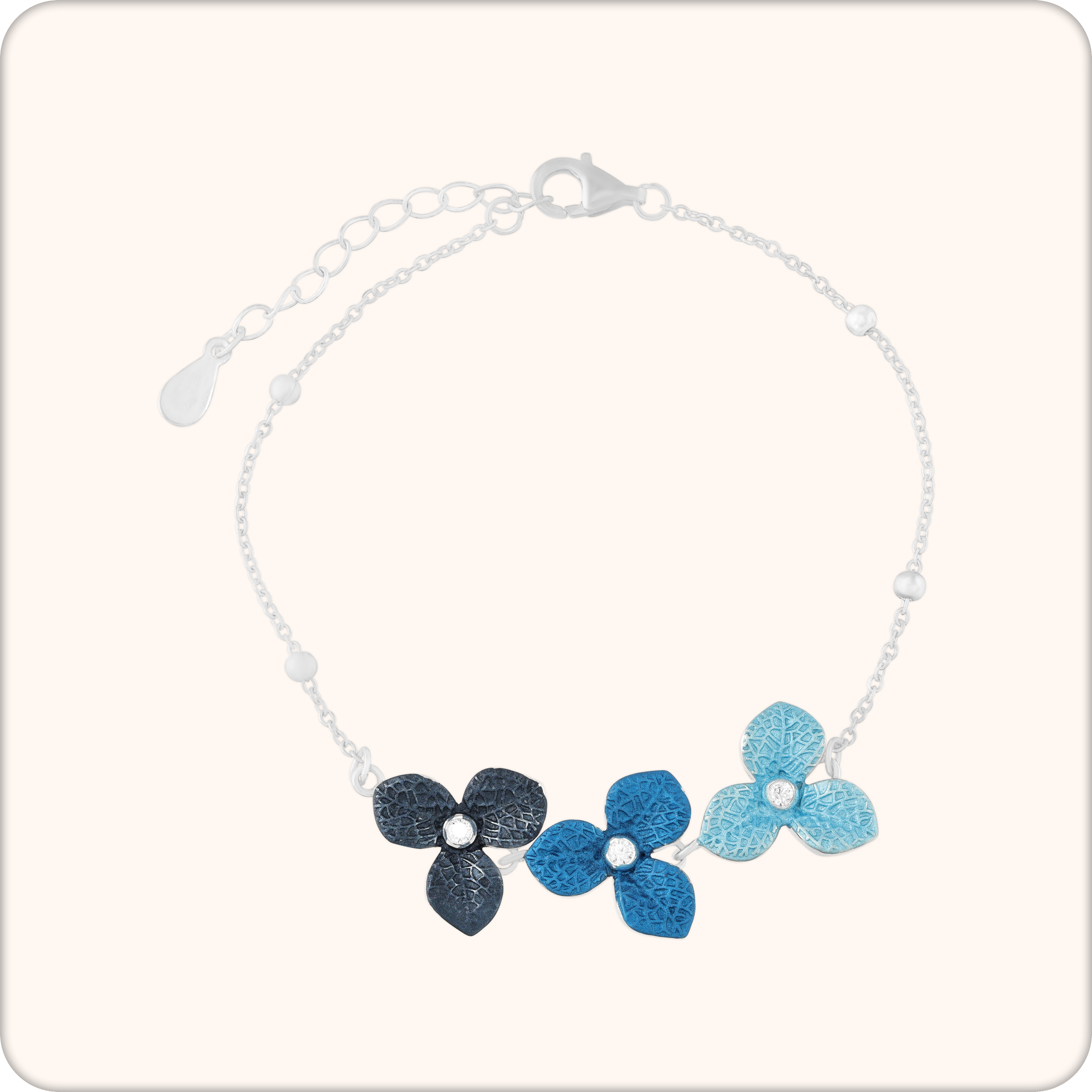 Buy Magnificent Triple Floret Silver Bracelet |GRT Jewellers