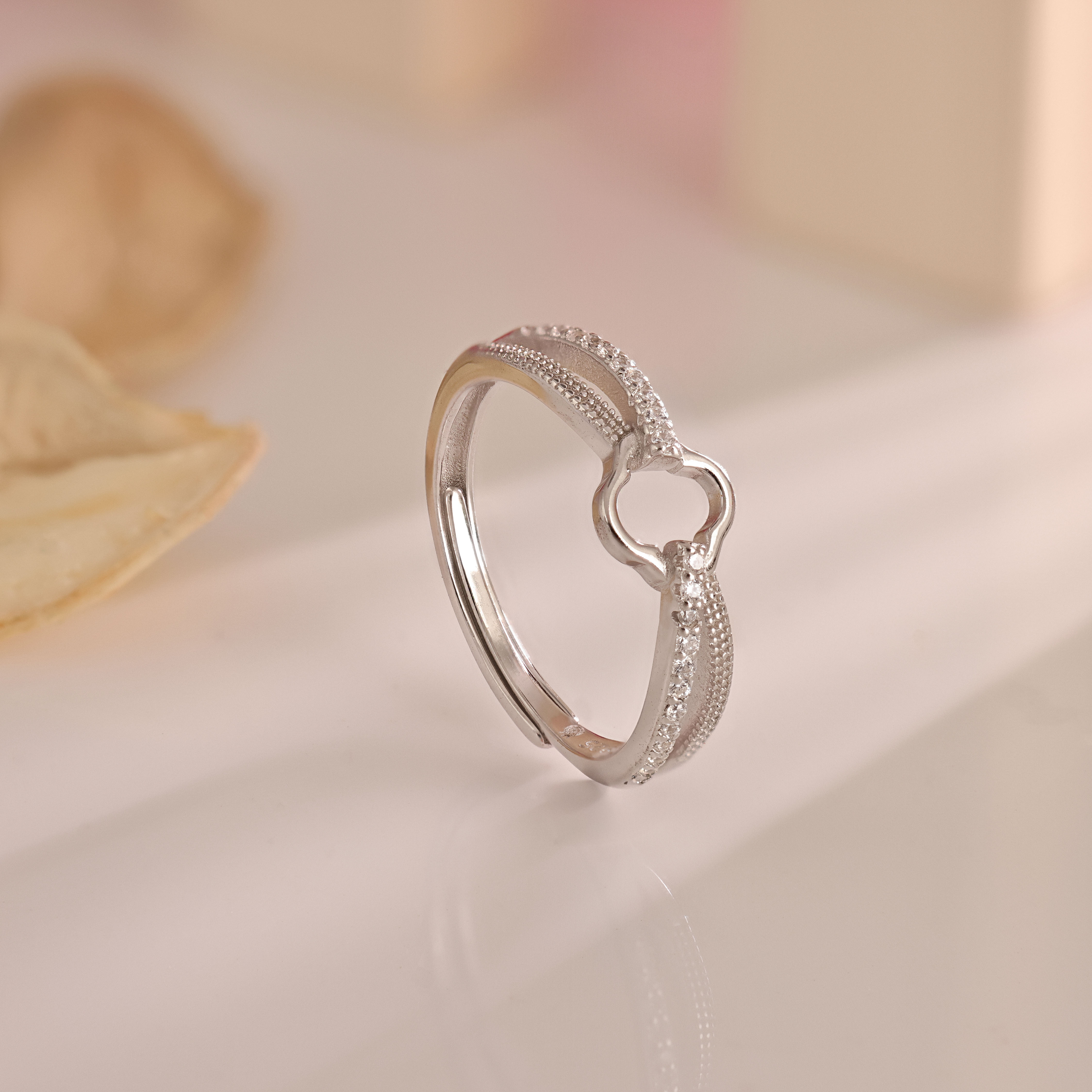 Buy Exquisite White Stone Silver Ring|GRT Jewellers