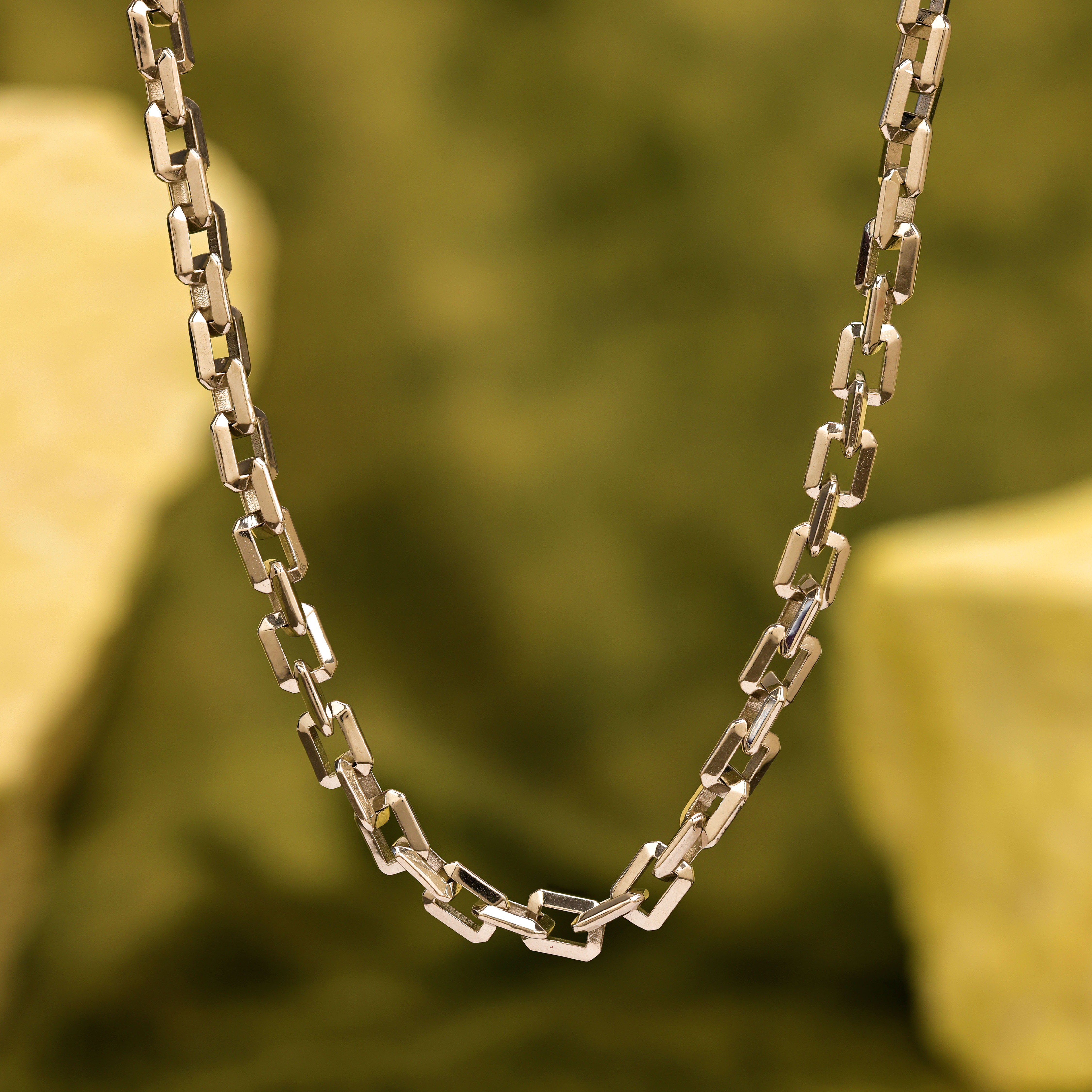 Buy Delicate Rectangular Pattern Silver Chain|GRT Jewellers