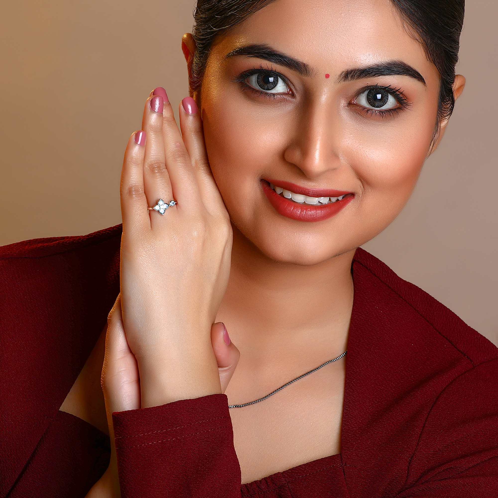 Buy Charming Silver Floral Adjustable Ring | GRT Jewellers