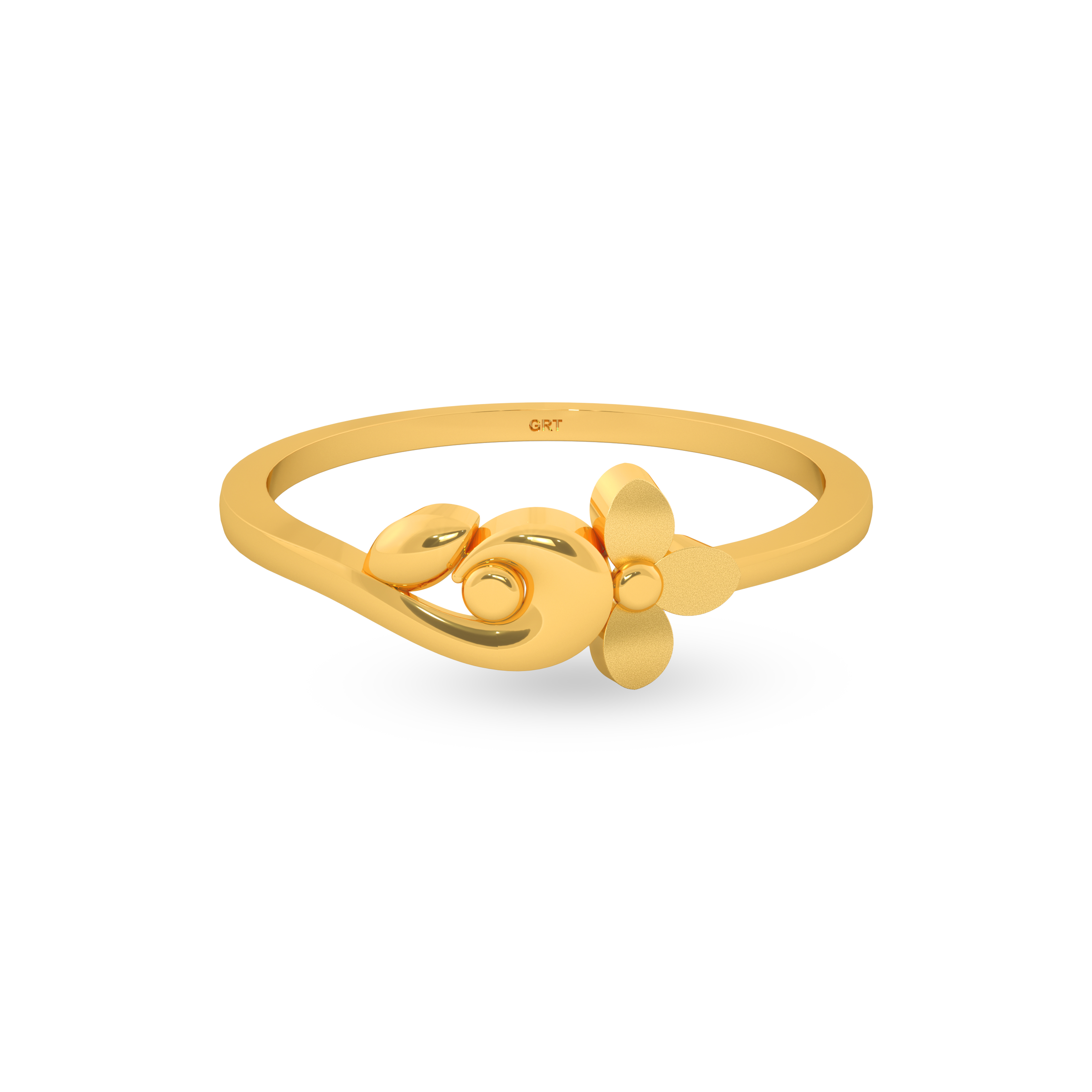 Buy Lovely Floral Swirl Gold Ring |GRT Jewellers