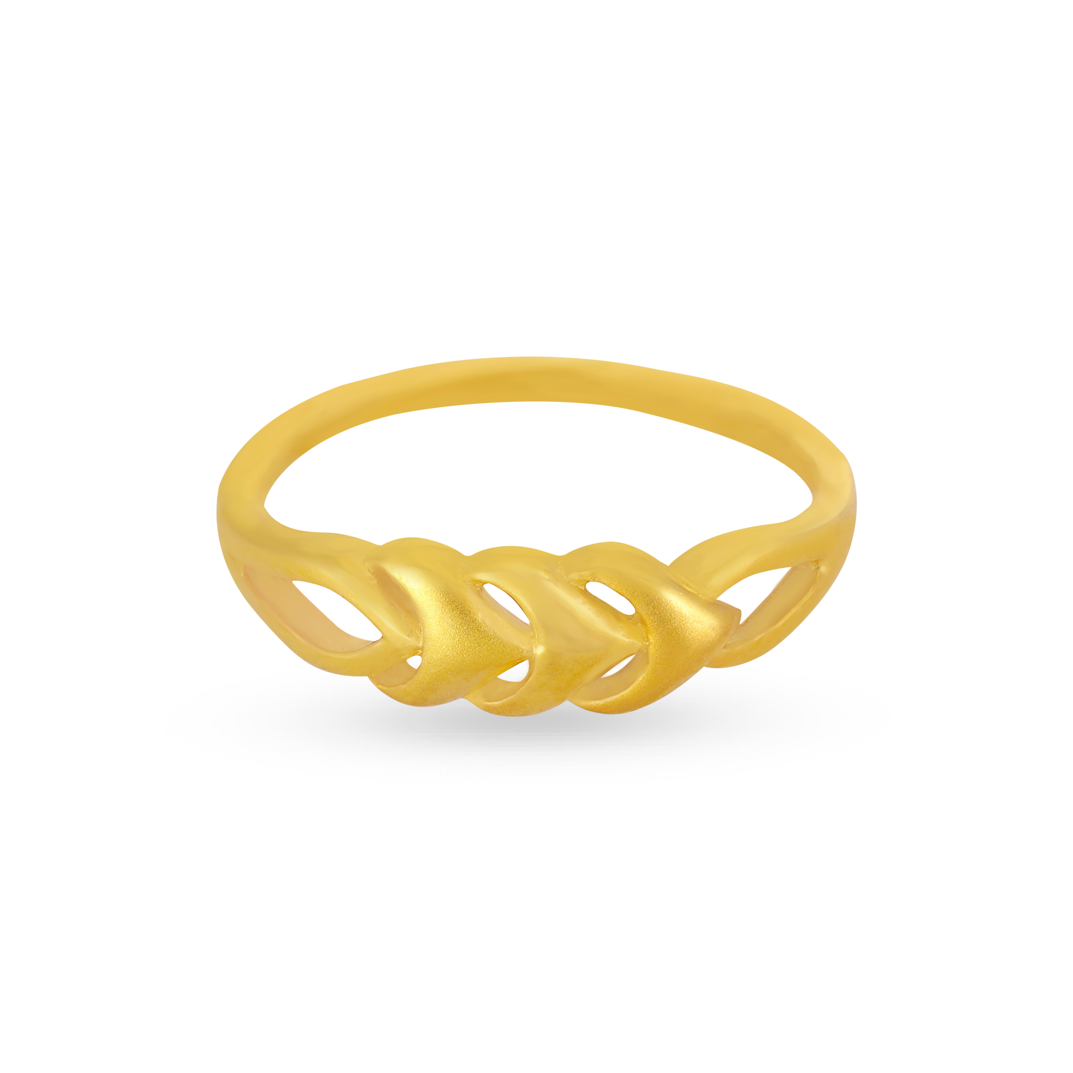 Buy Luxurious Interlocked Grain Design Gold Ring |GRT Jewellers